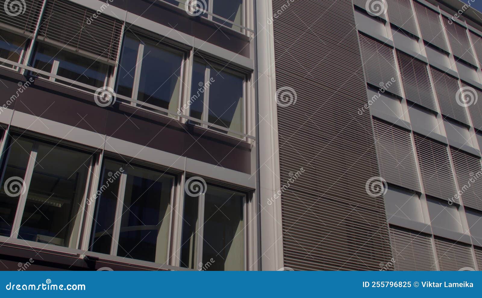 Windows in Wall Facade Building. Place of Work and Location Staff ...
