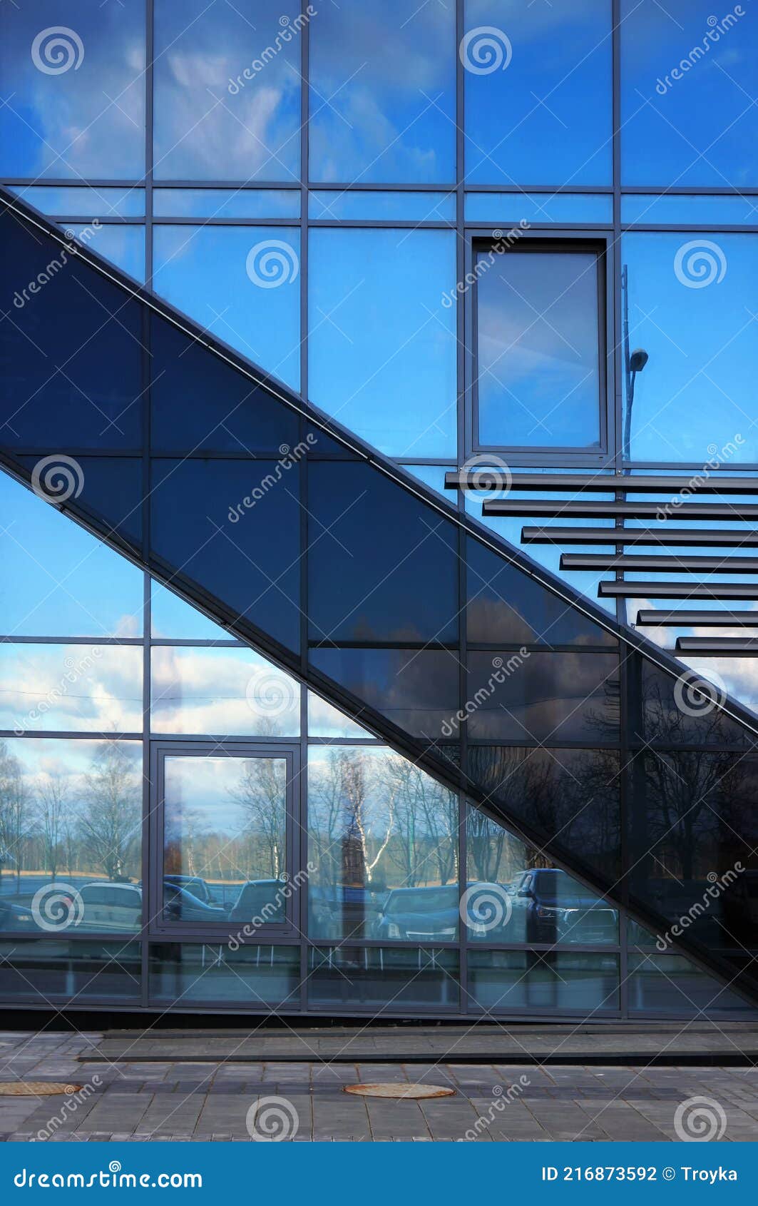 Glass Facade of Modern Building Stock Photo - Image of dark, industry ...