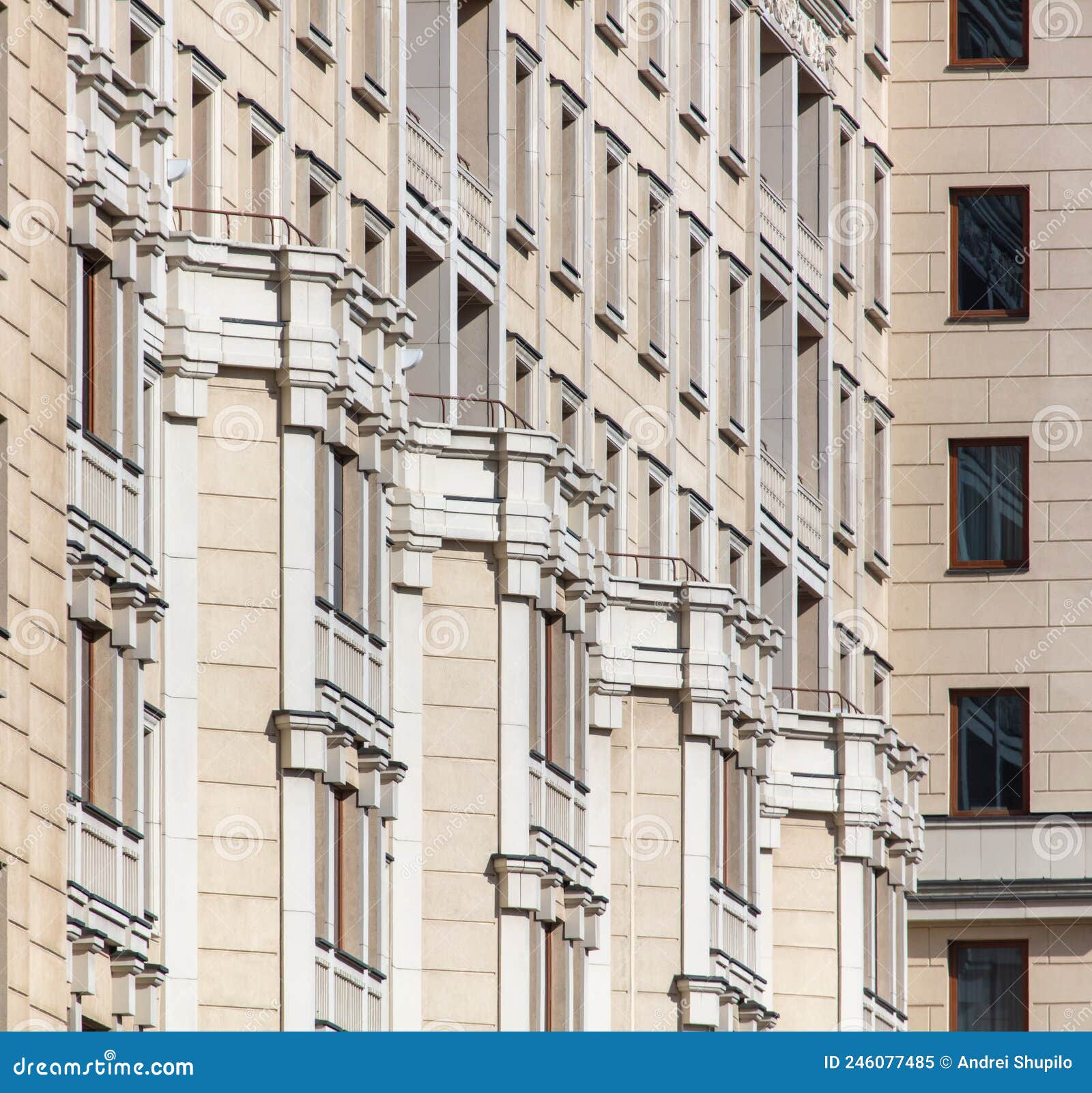 Windows in the Walls of the Building As a Background. Stock Image ...