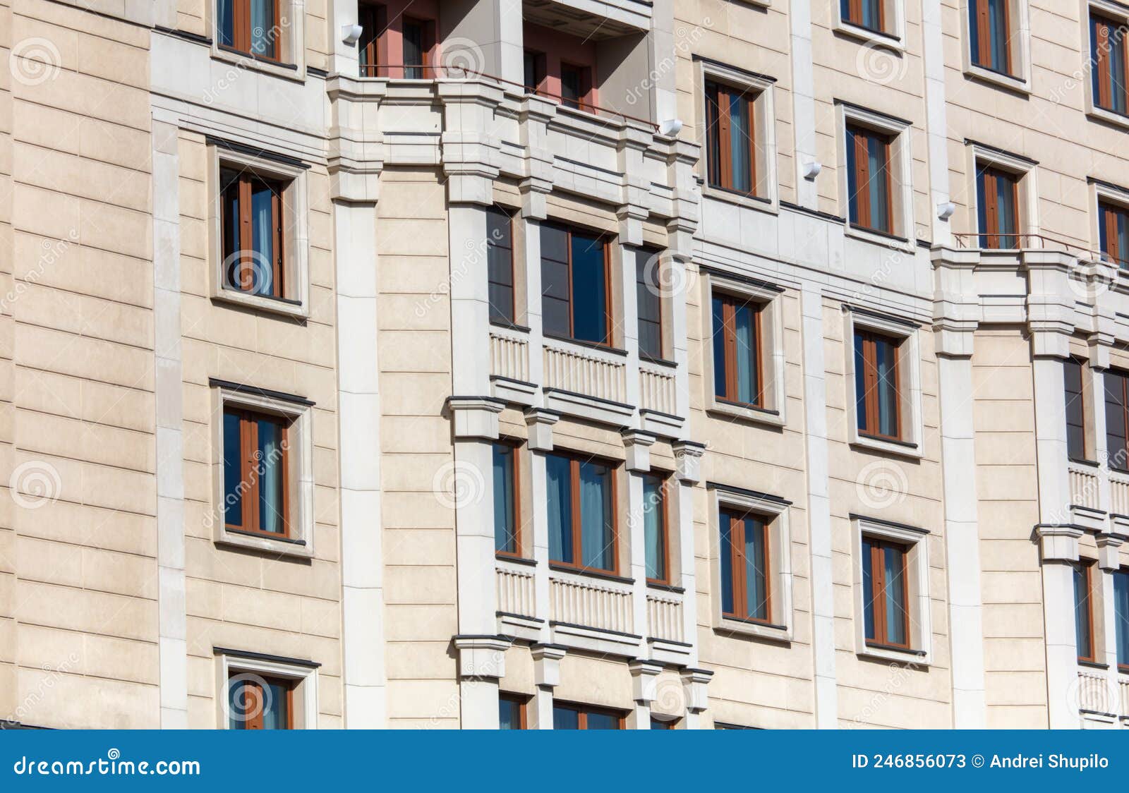 Windows in the Walls of the Building As a Background. Stock Image ...