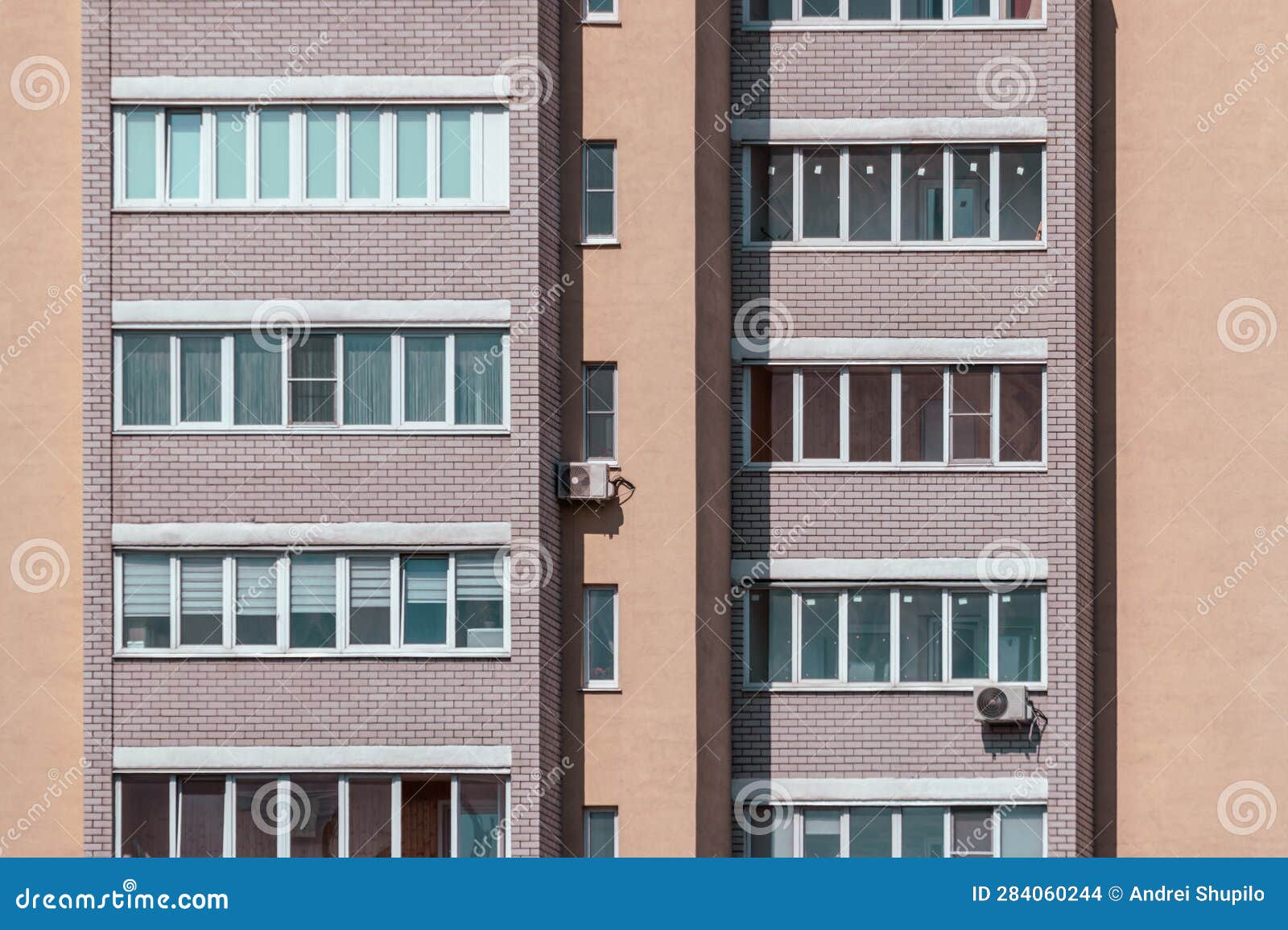 Windows and Walls in a Multi-storey Building. Background Stock Photo ...