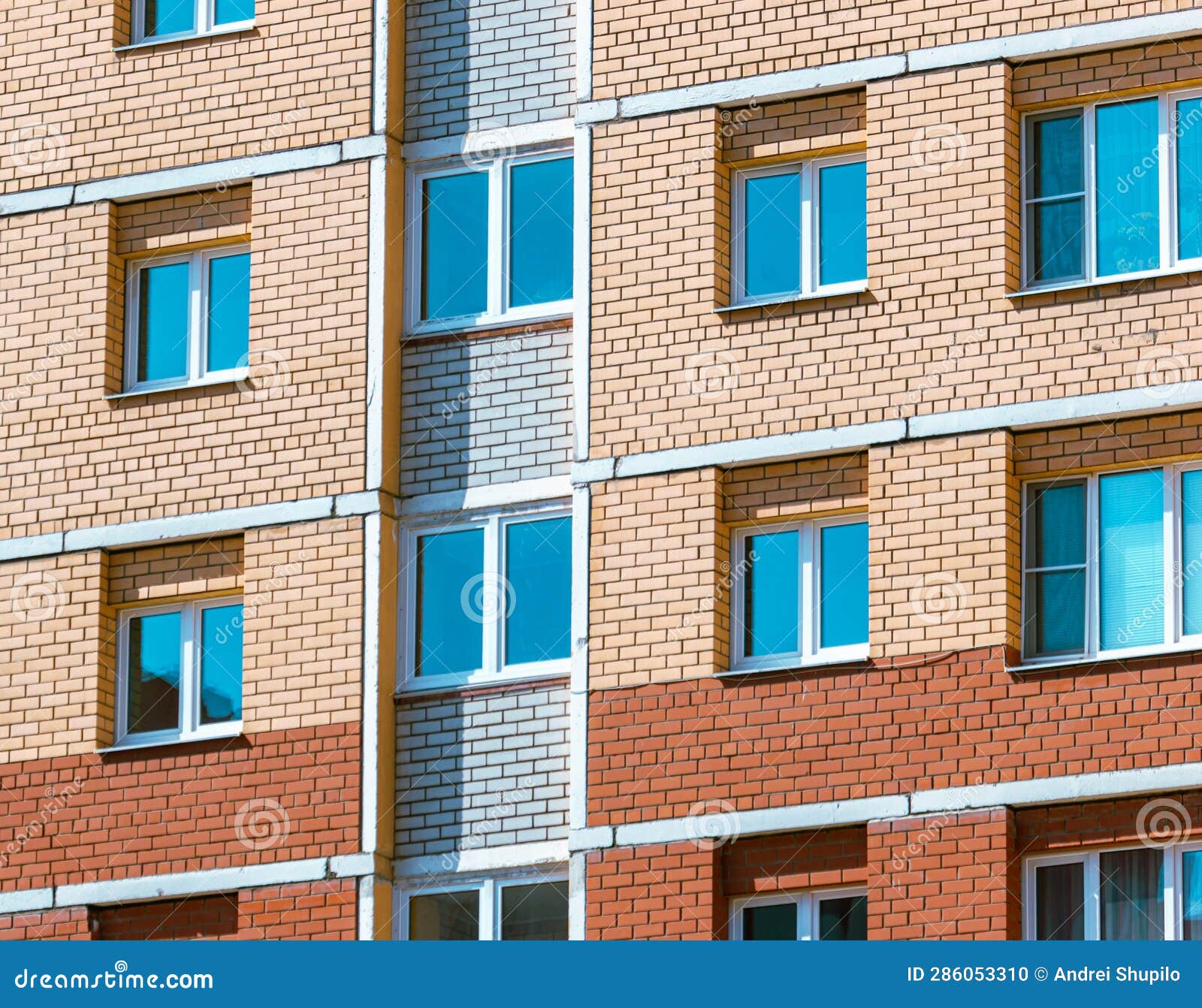 Windows and Walls in a Multi-storey Building. Background Stock Photo ...