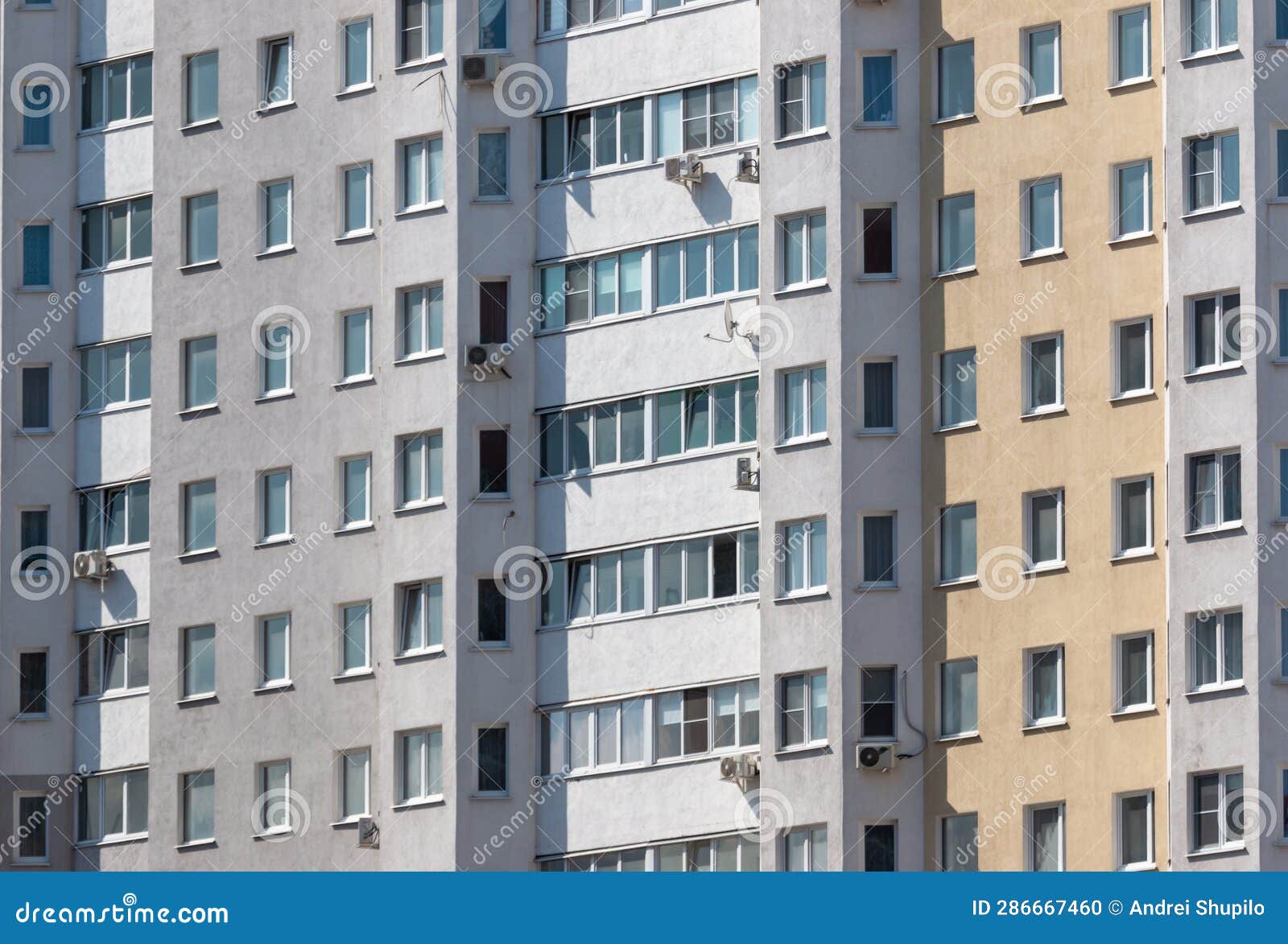 Windows and Walls in a Multi-storey Building. Background Stock Photo ...