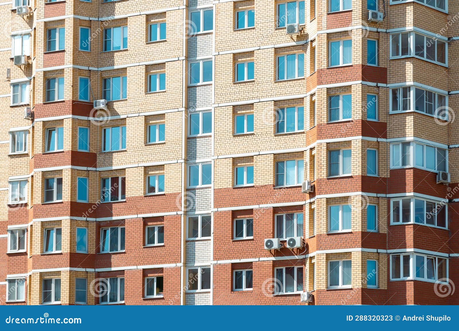 Windows and Walls in a Multi-storey Building. Background Stock Image ...
