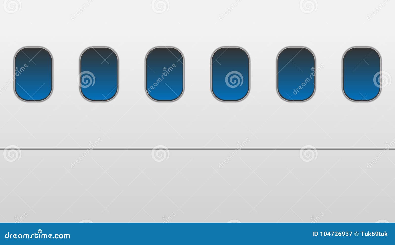 Windows of the White Airplane Stock Illustration - Illustration of ...