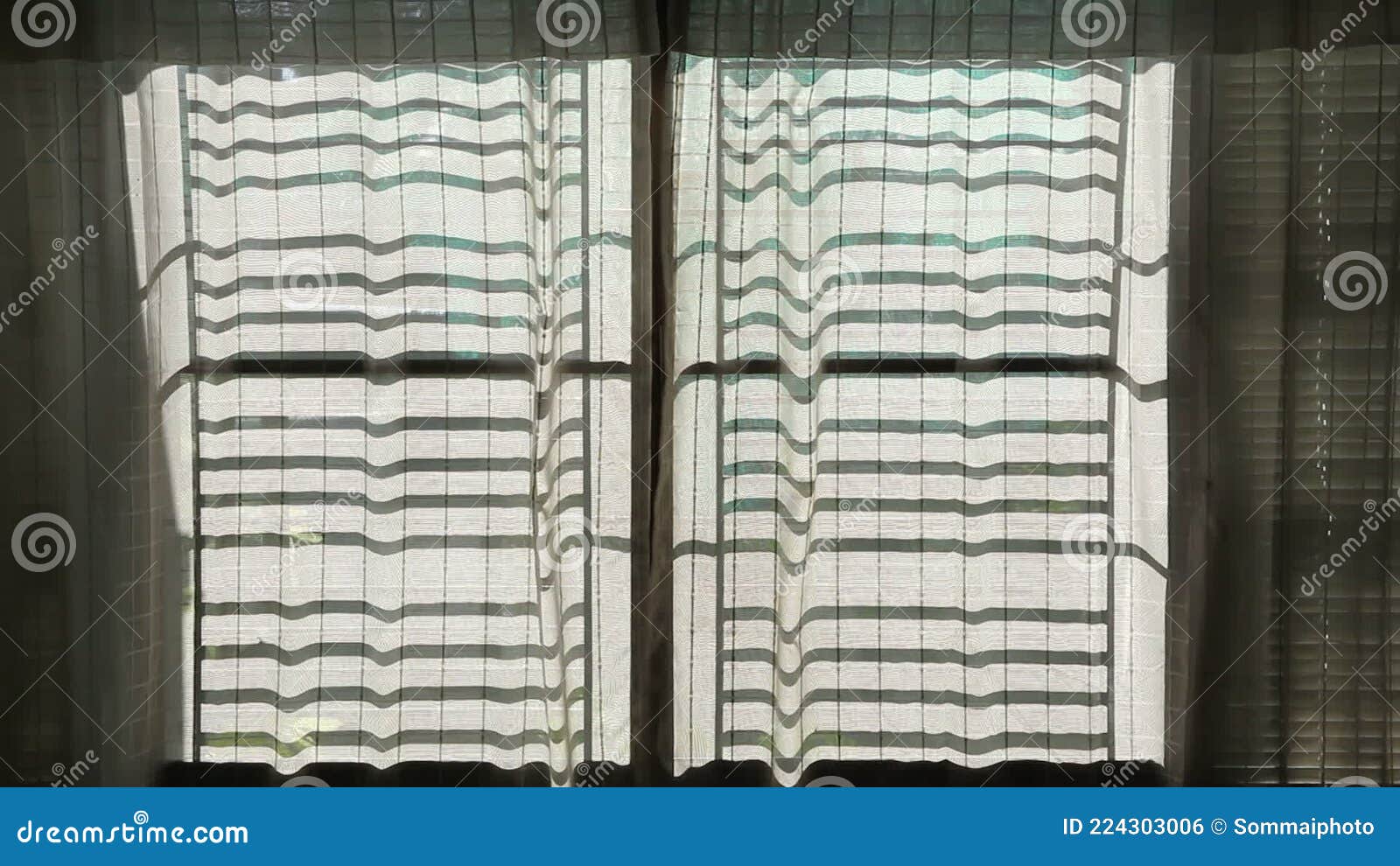 Windows and White Curtains Moving by the Wind Blowing Stock Footage ...