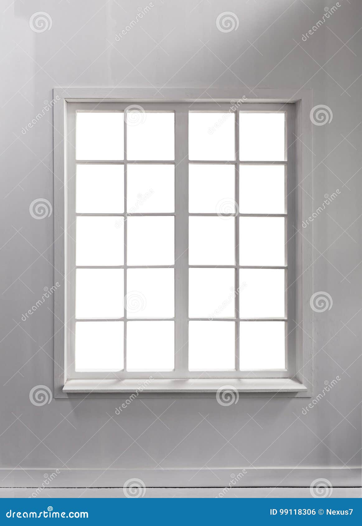 Windows in a white room stock photo. Image of object - 99118306