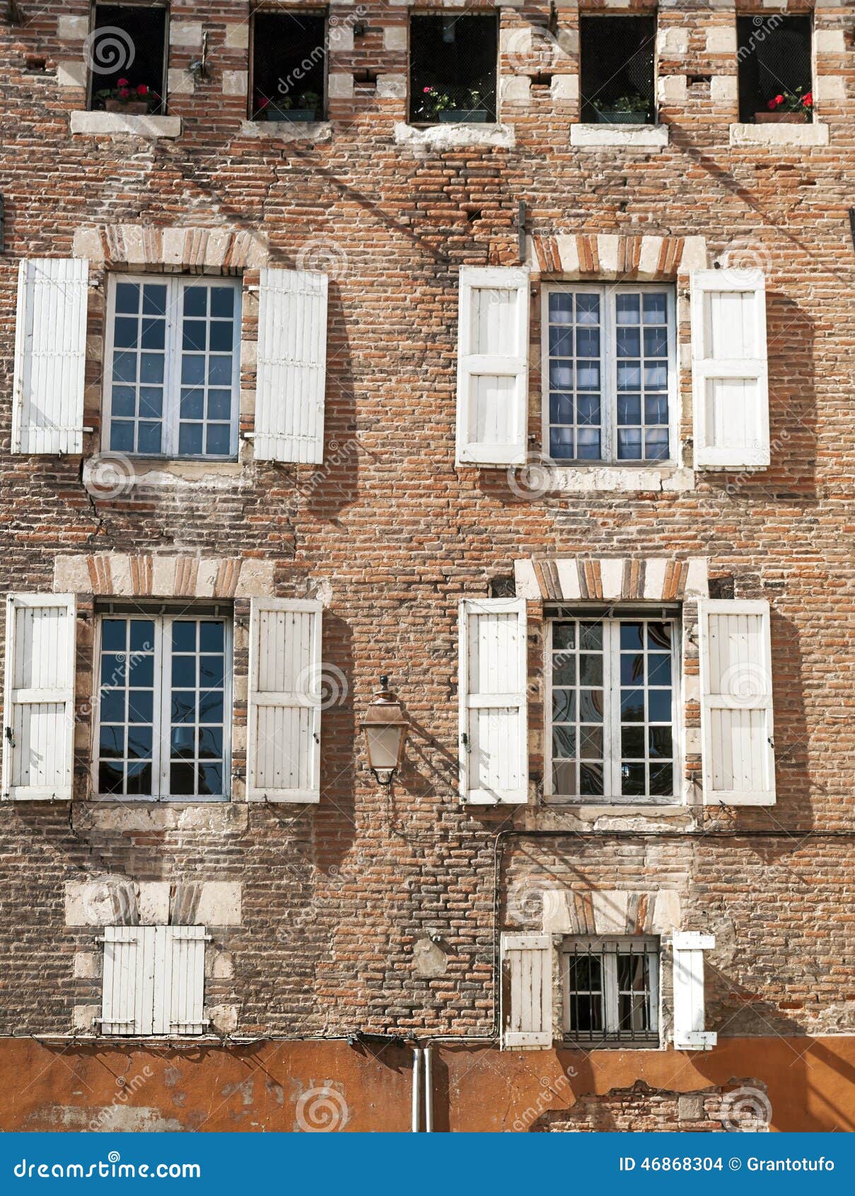 Windows with White Shutters Stock Photo - Image of exterior, outdoors ...
