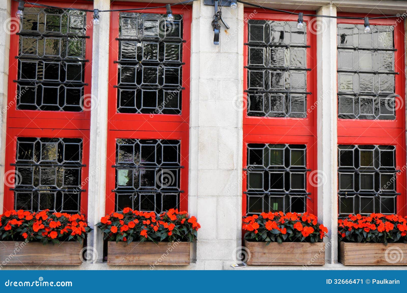Windows stock image. Image of house, color, facade, flowers - 32666471