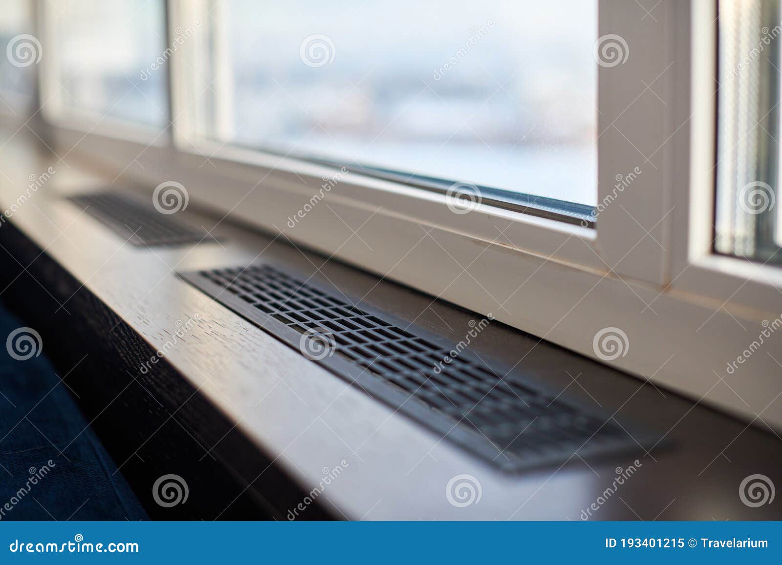 Windowsill, Heating Grid Ventilation Stock Image - Image of room ...