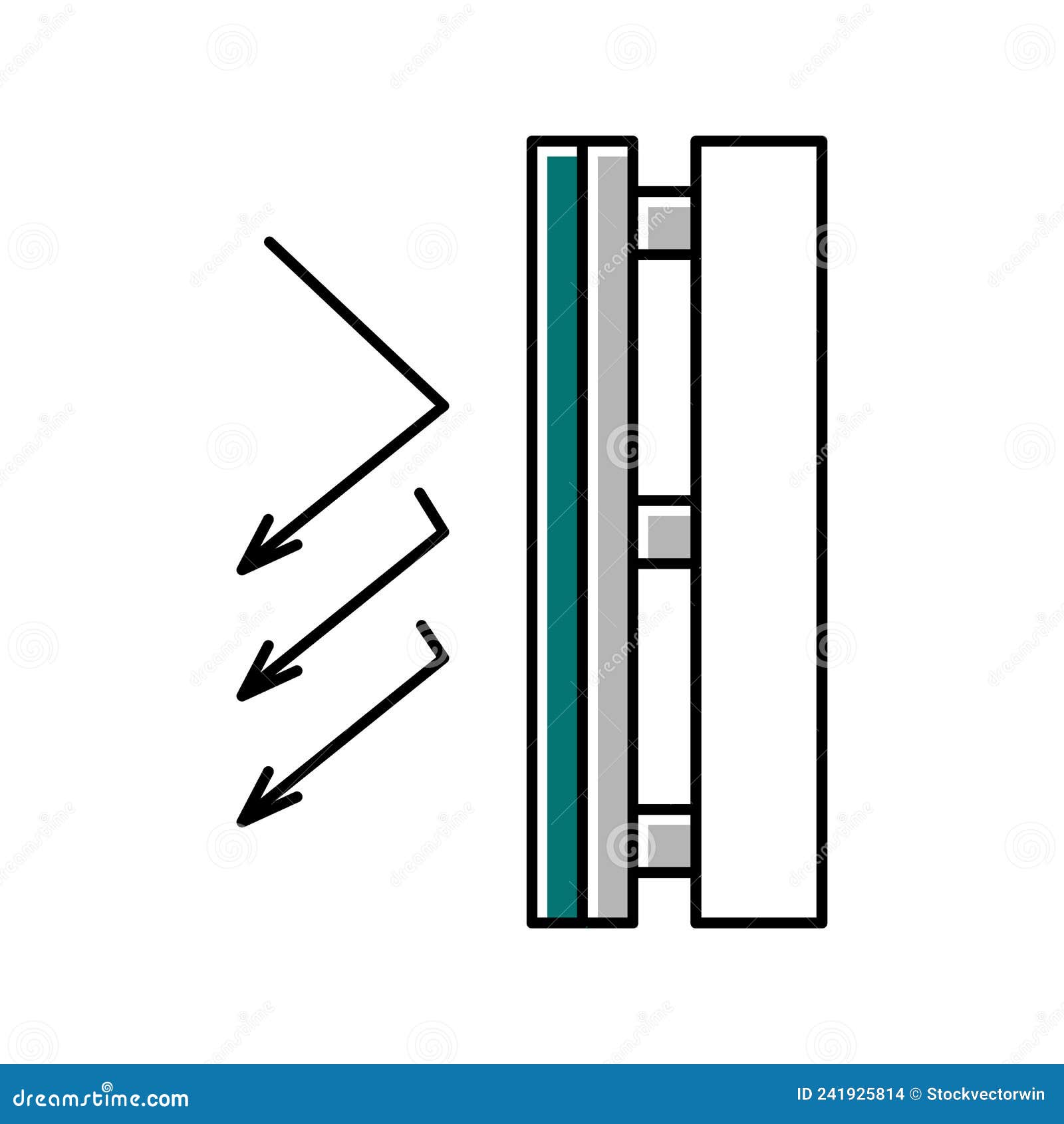 Windproof Layer Color Icon Vector Illustration Stock Vector ...