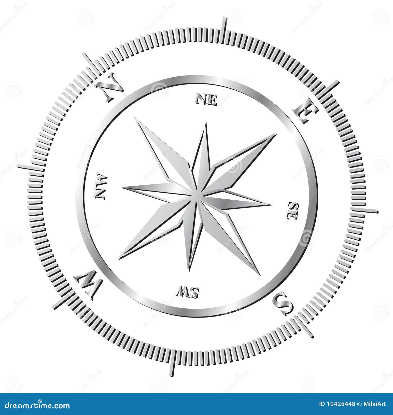 Windroos vector illustratie. Illustration of ontdekking - 10425448