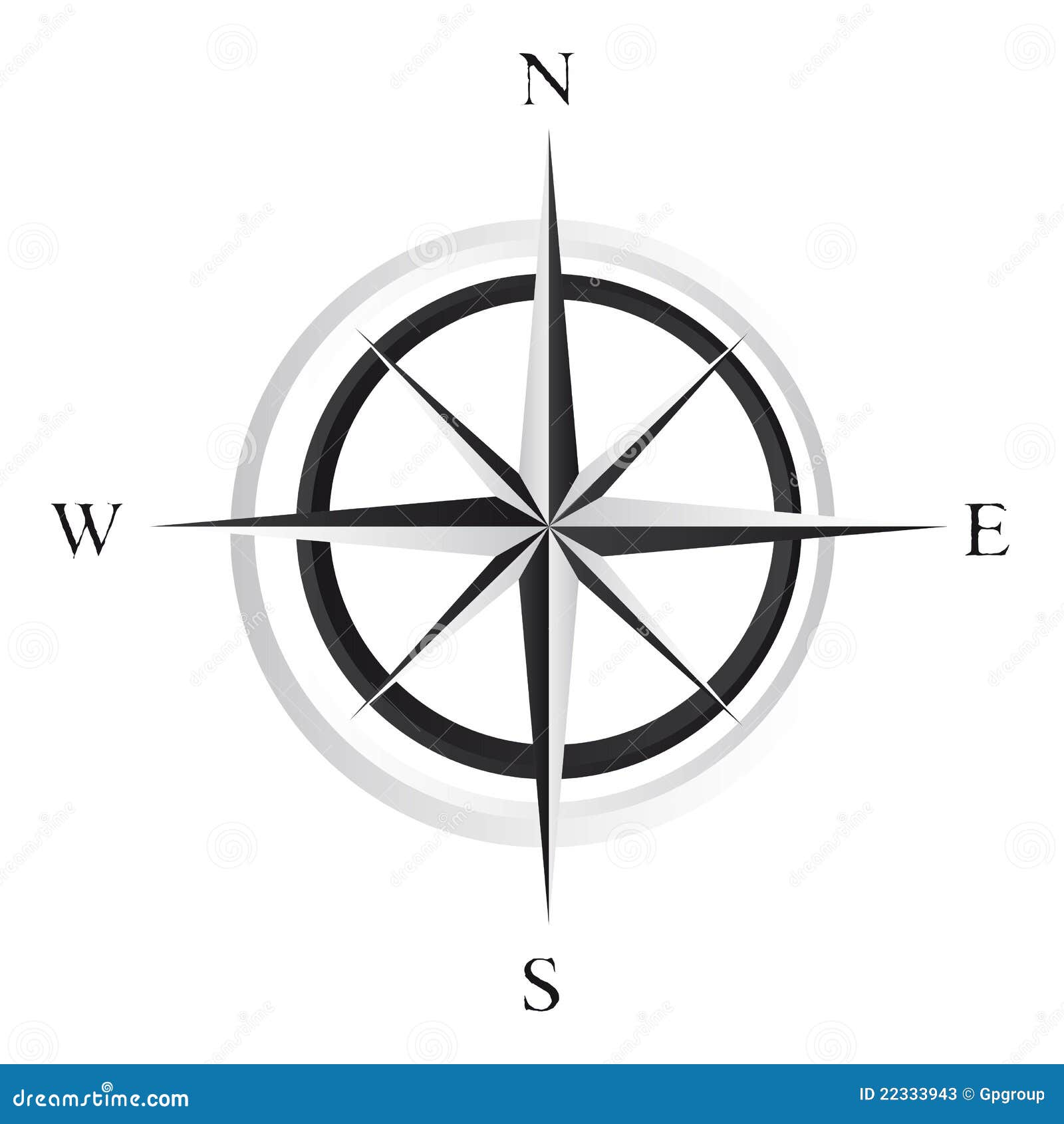 Windroos vector illustratie. Illustration of oost, zeilen - 22333943