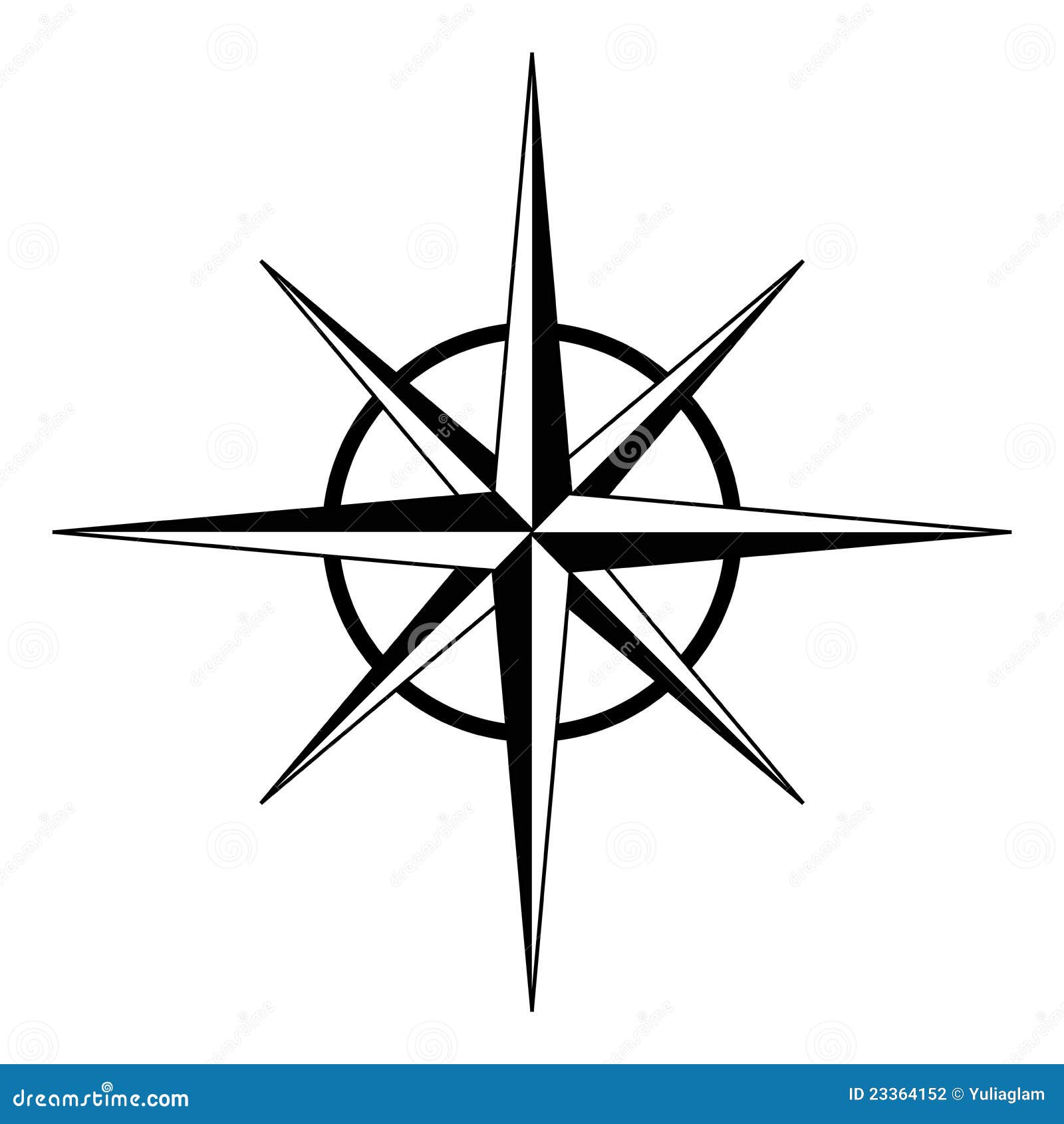 Windroos vector illustratie. Illustration of zeilen, oost - 23364152