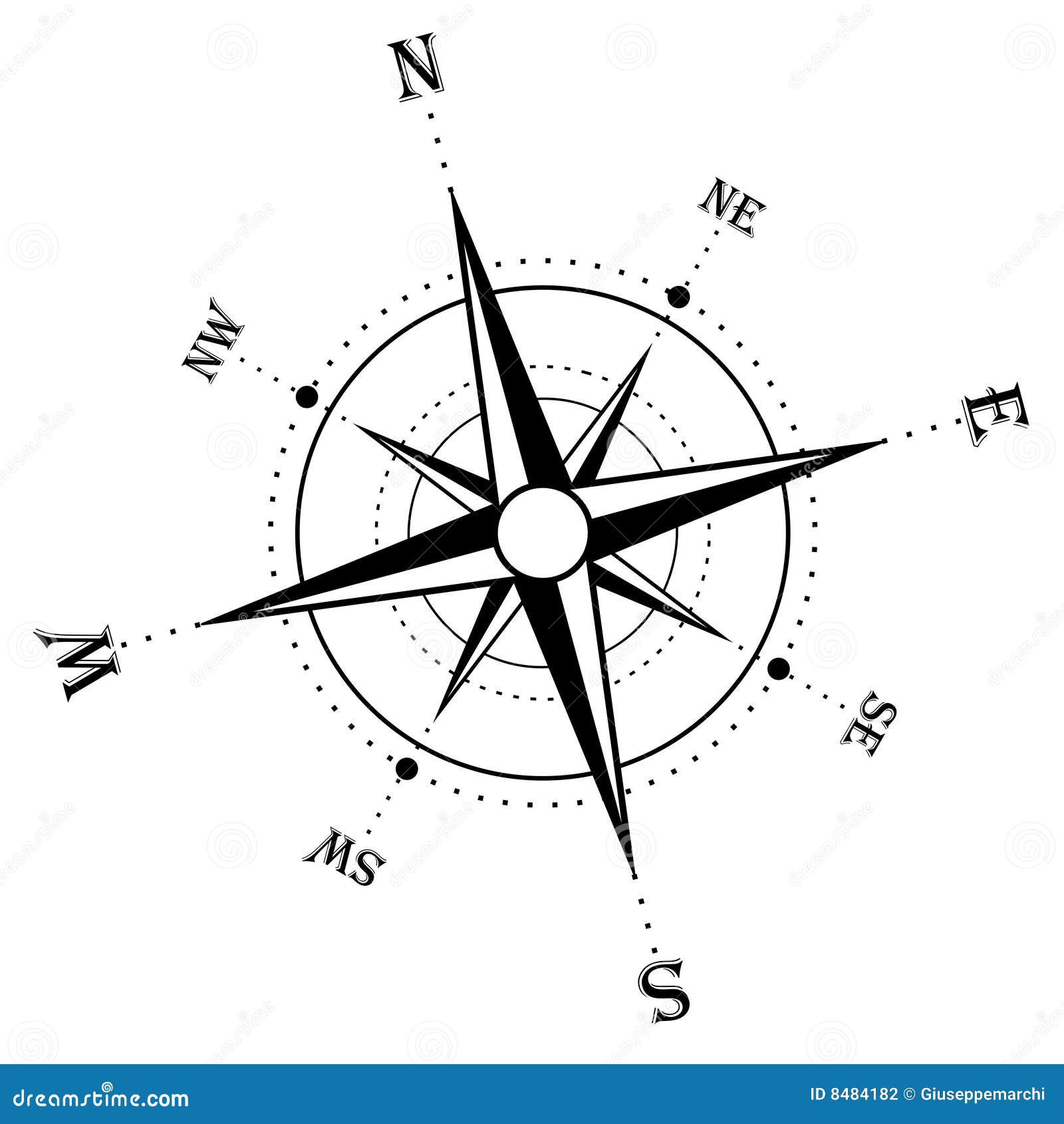 Windroos vector illustratie. Illustration of meting, aarde - 8484182