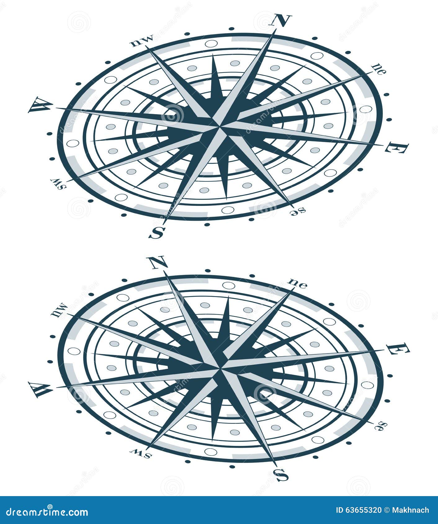 Windroos op wit vector illustratie. Illustration of symbool - 63655320