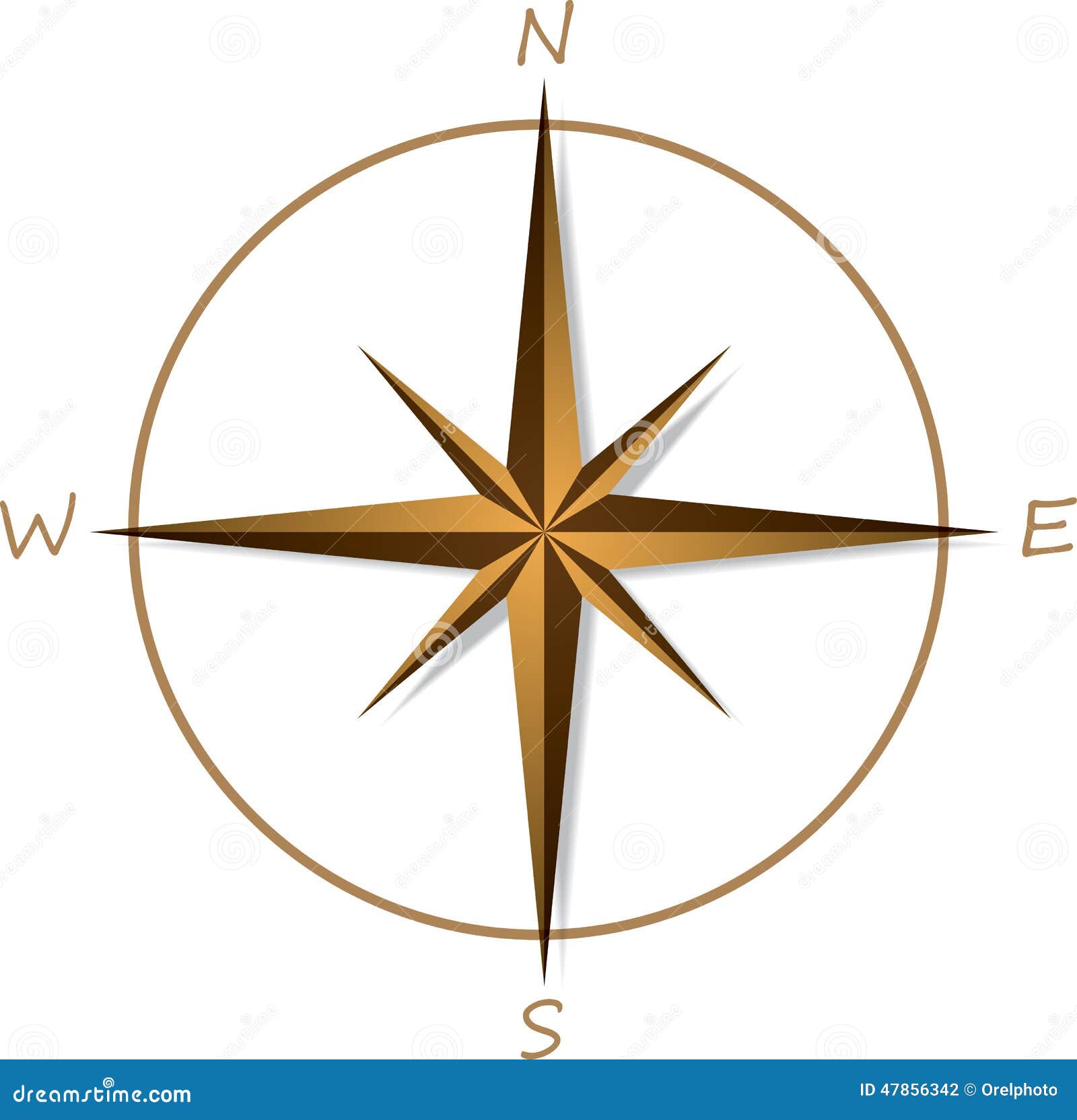 Windroos Op Witte Achtergrond Vector Illustratie - Illustration of ...