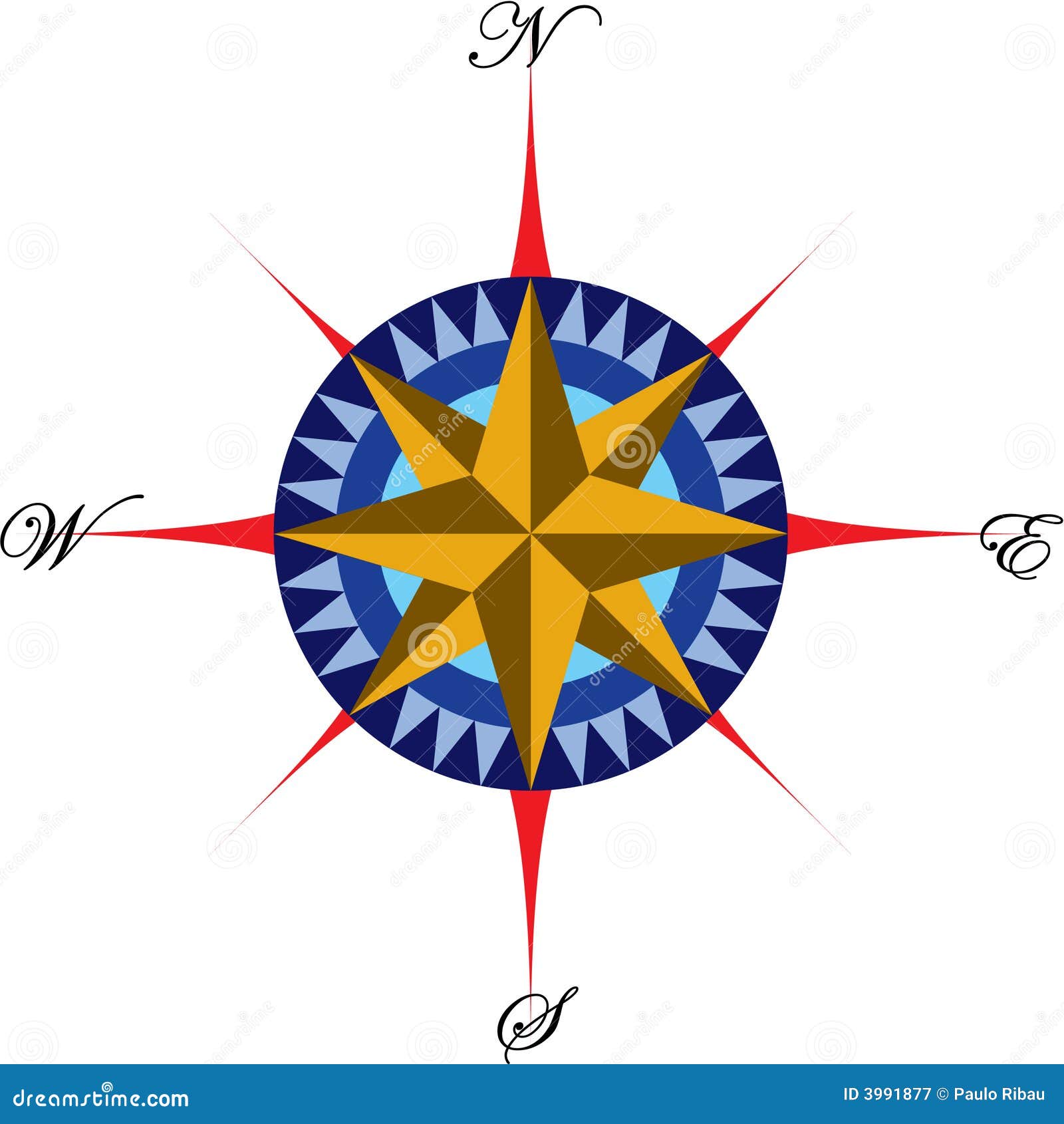 Windrose vektor abbildung. Illustration von reise, gezielt - 3991877