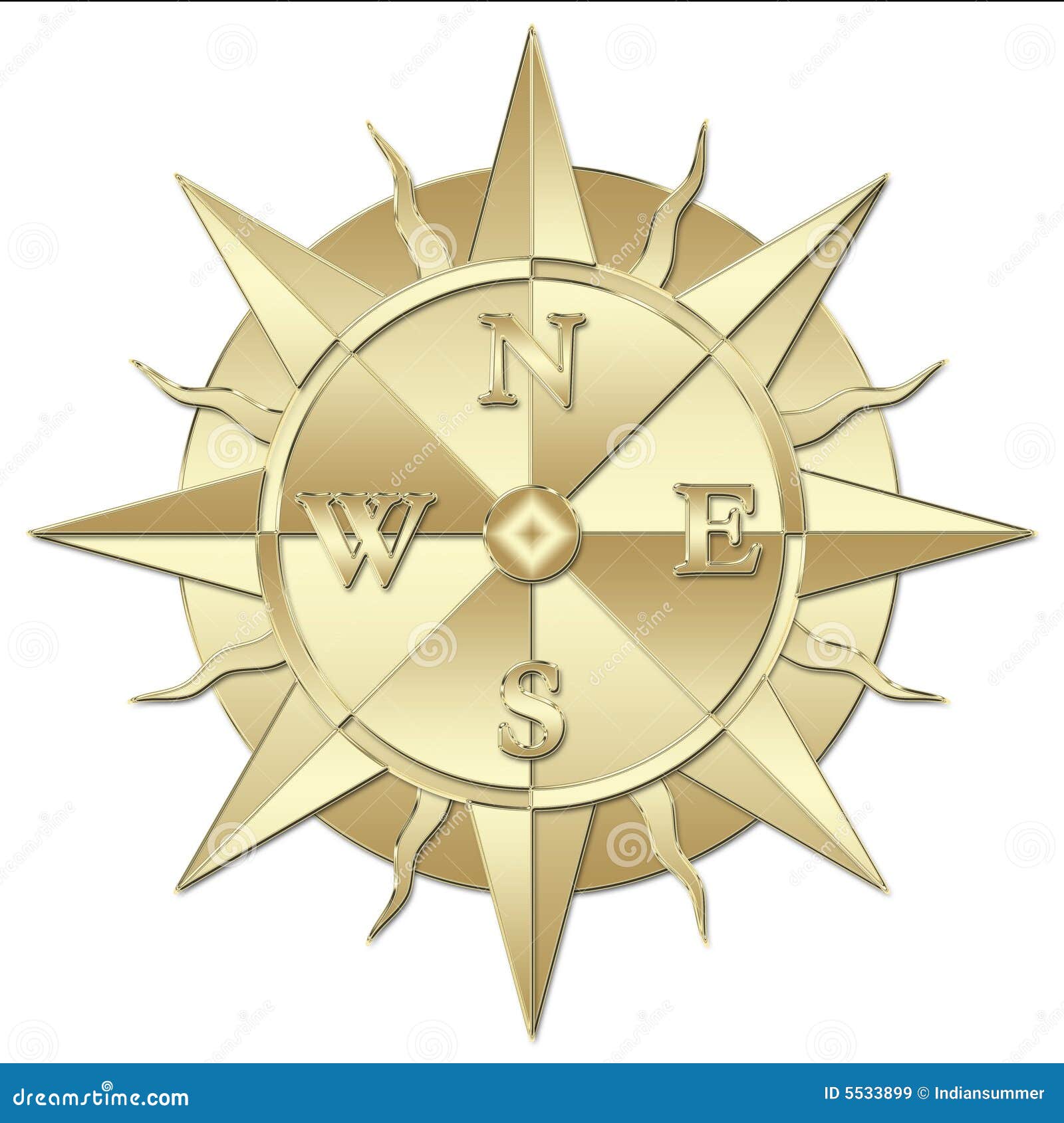 A windrose stock illustration. Illustration of golden - 5533899