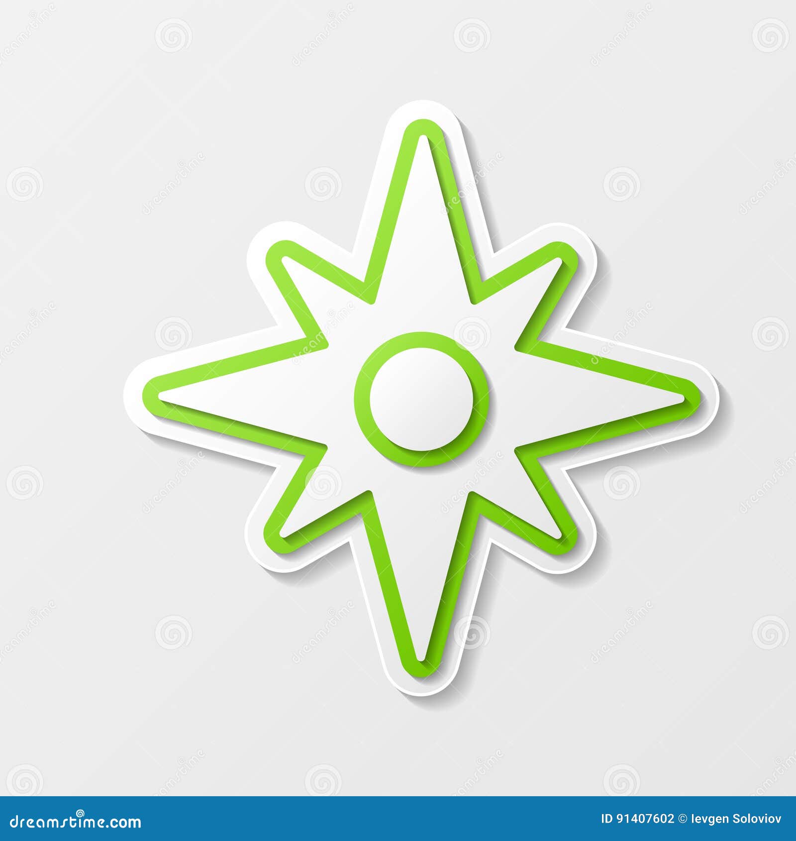 Windrose abstract symbol stock vector. Illustration of gray - 91407602