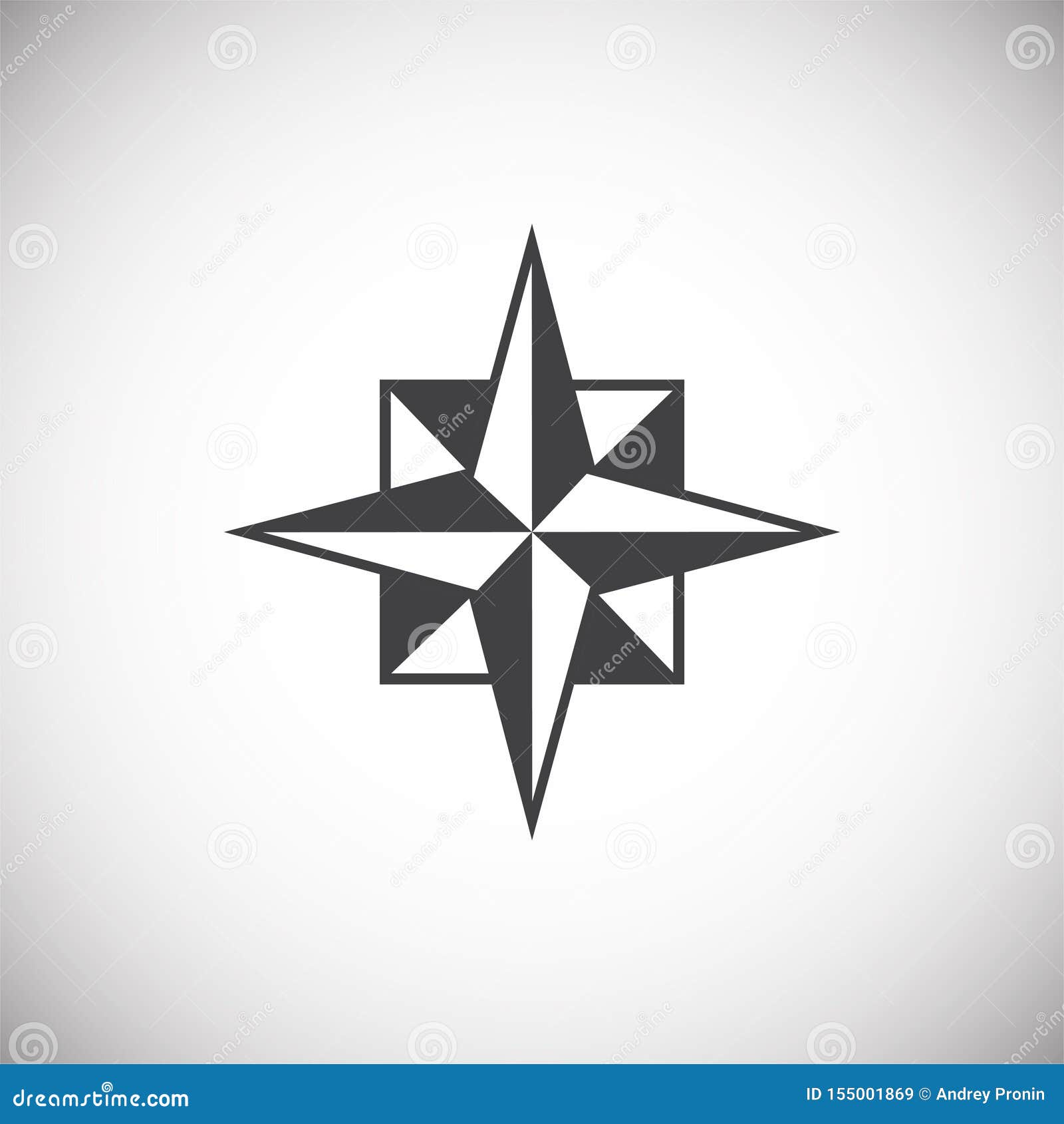 Windrose Icon on Background for Graphic and Web Design. Simple ...