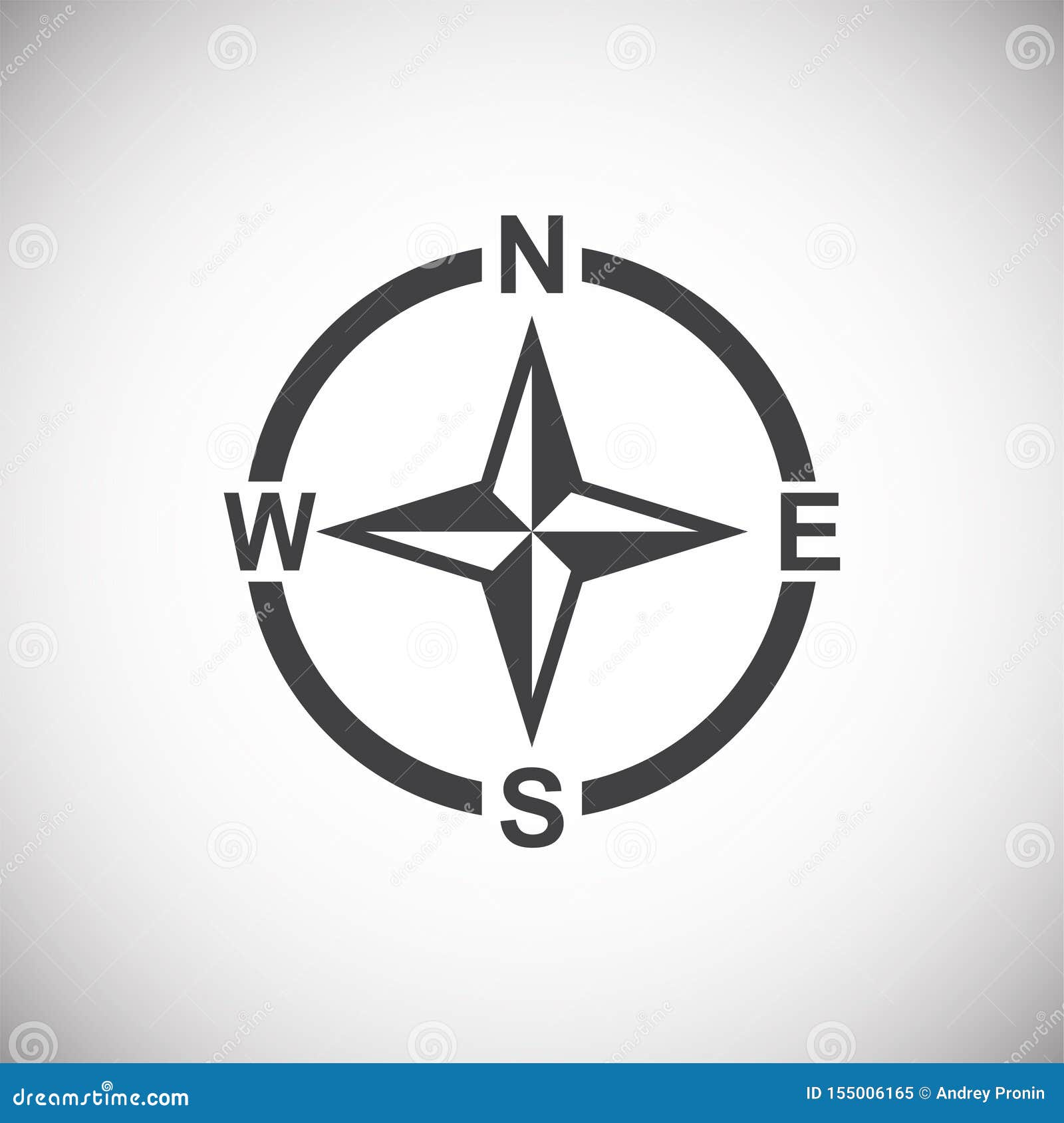 Windrose Icon on Background for Graphic and Web Design. Simple ...