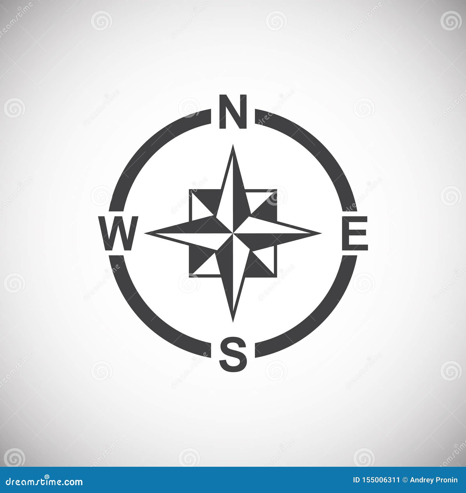 Windrose Icon on Background for Graphic and Web Design. Simple ...