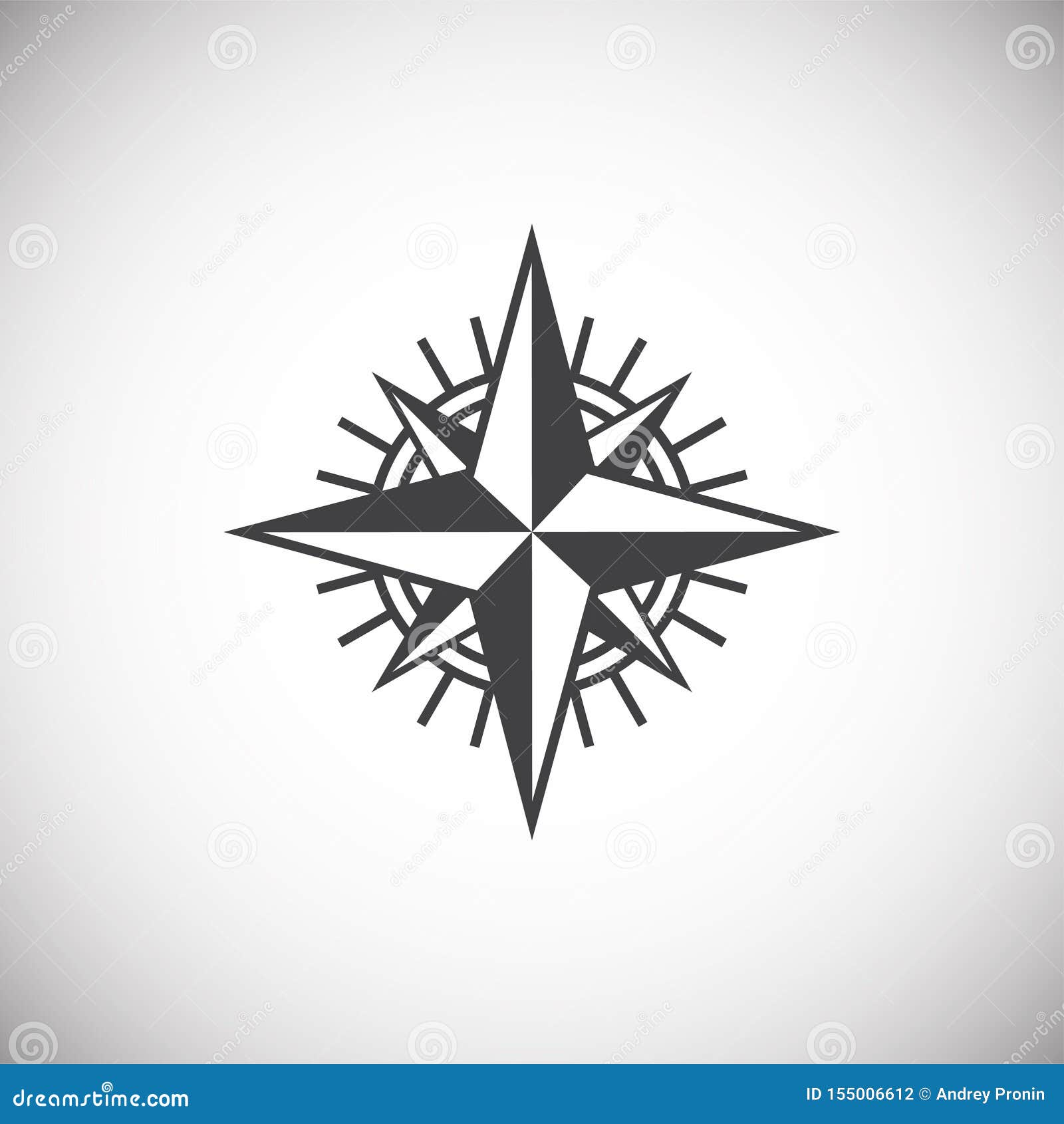 Windrose Icon on Background for Graphic and Web Design. Simple ...