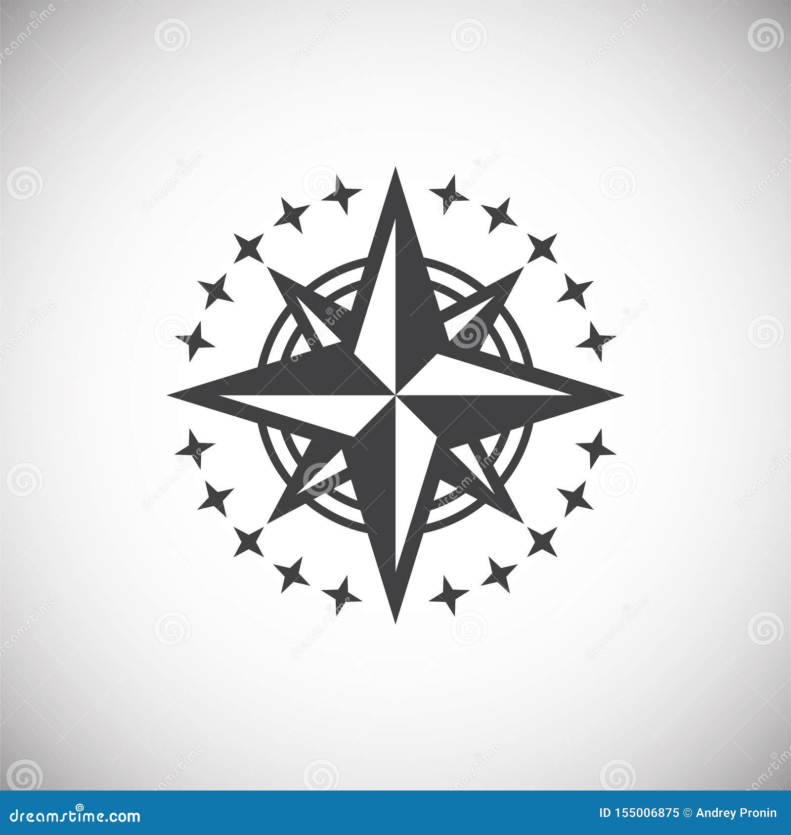 Windrose Icon on Background for Graphic and Web Design. Simple ...