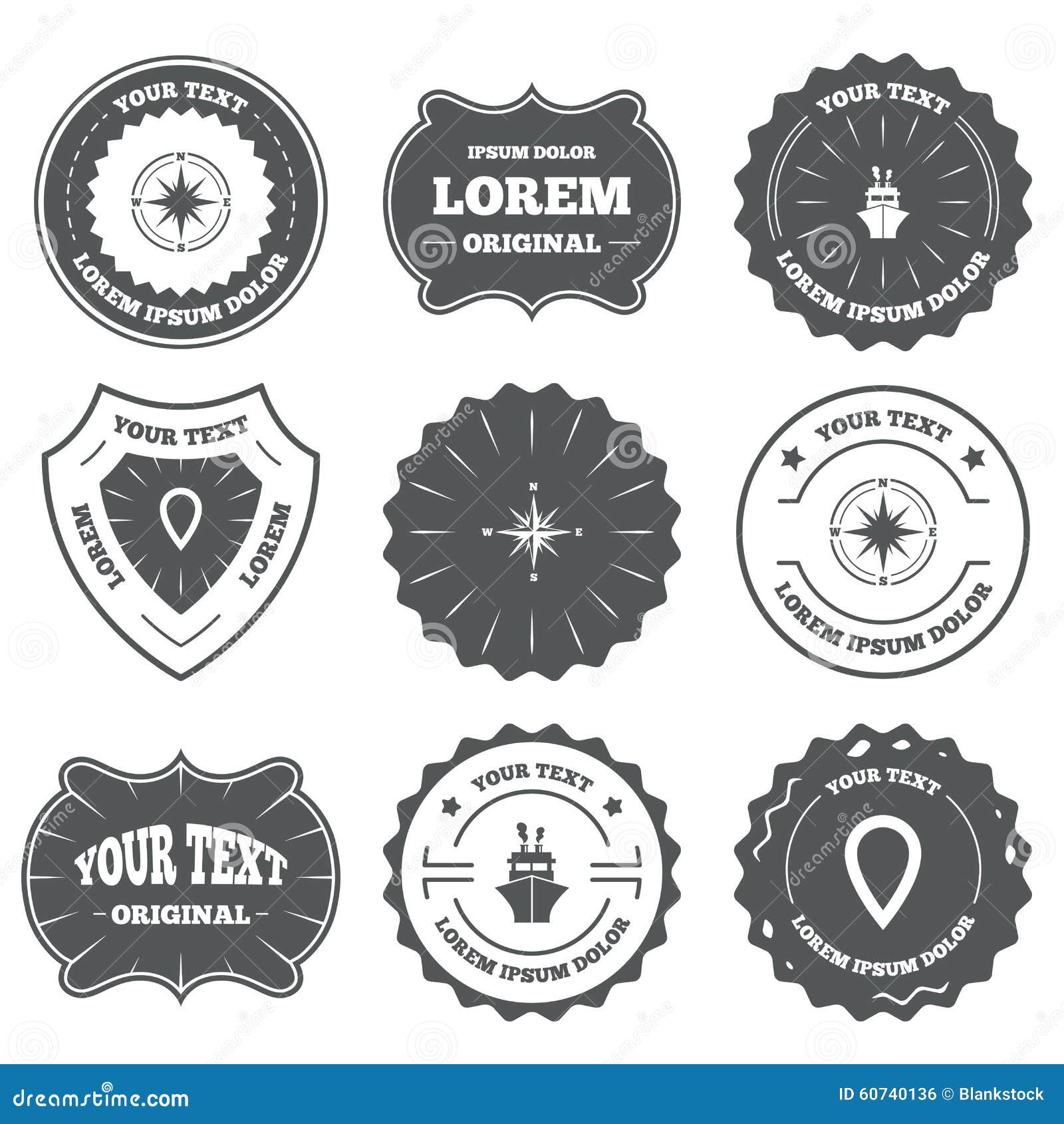 Windrose Navigation Compass, Shipping Delivery Stock Vector ...