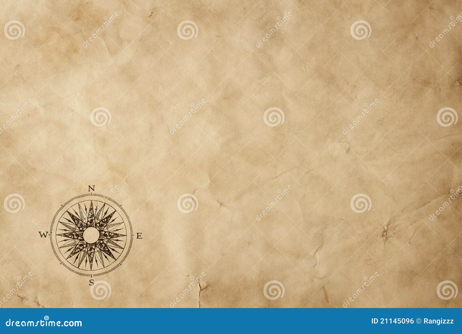 Windrose on Old Grunge Paper with Copy Space Stock Photo - Image of ...