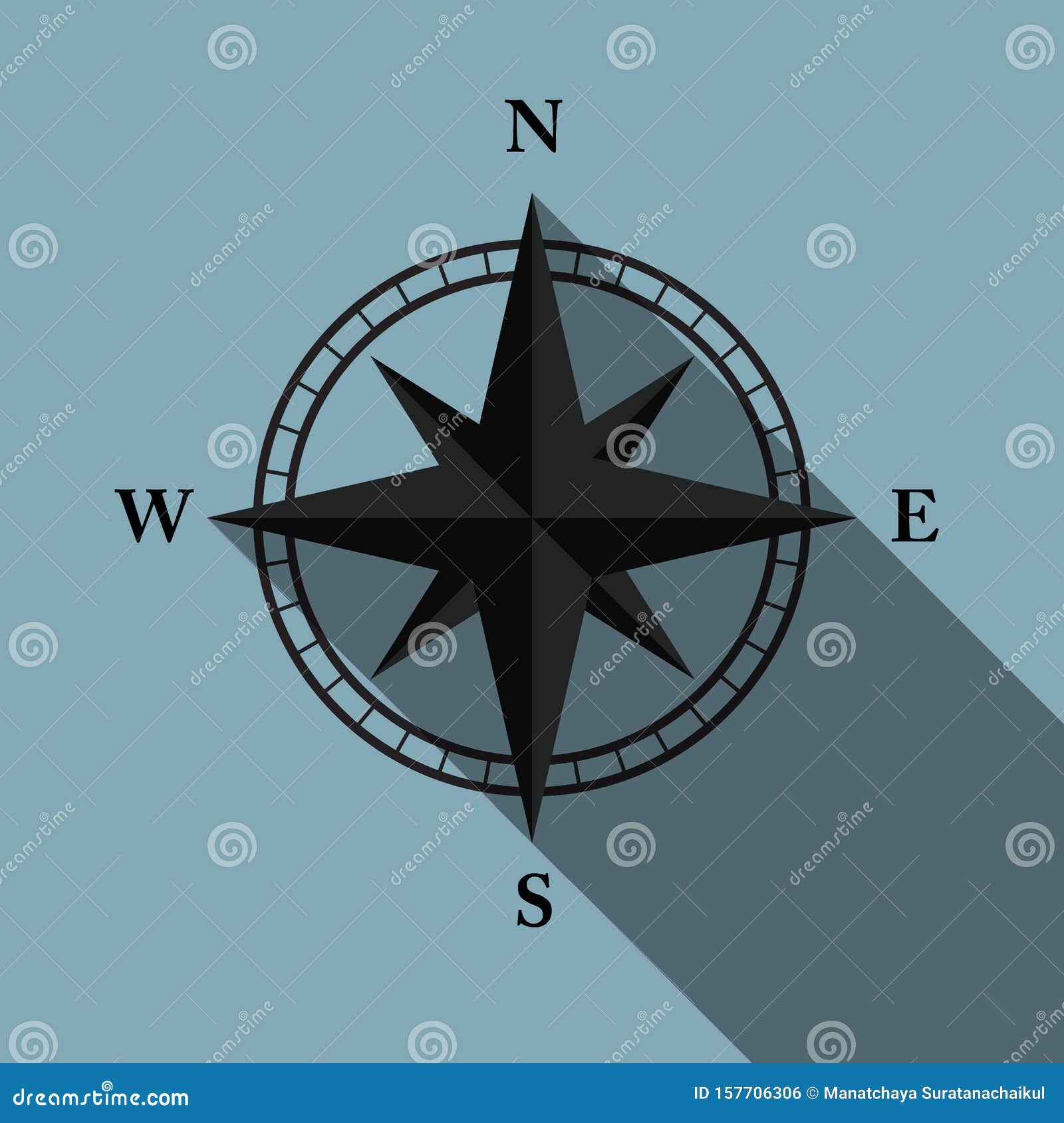 Windrose-Symbol vektor abbildung. Illustration von getrennt - 157706306