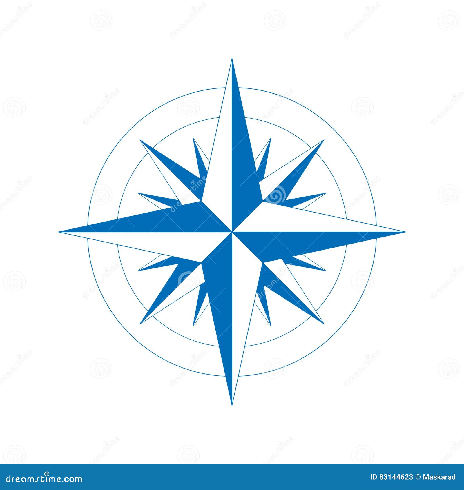 Windrose, vektorabbildung vektor abbildung. Illustration von markierung ...
