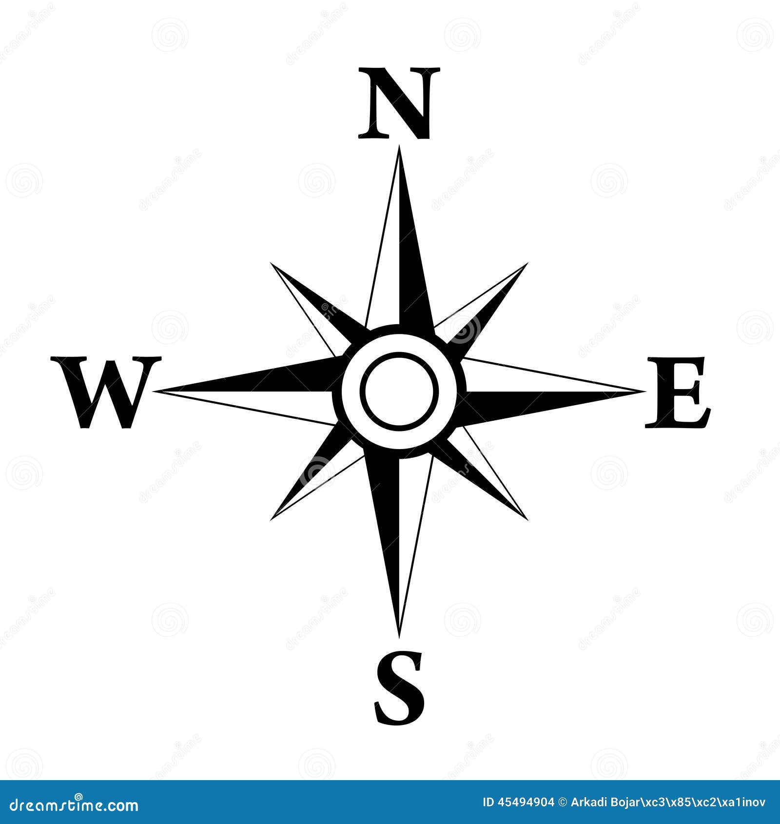 Windrosesymbol vektor abbildung. Illustration von richtung - 45494904