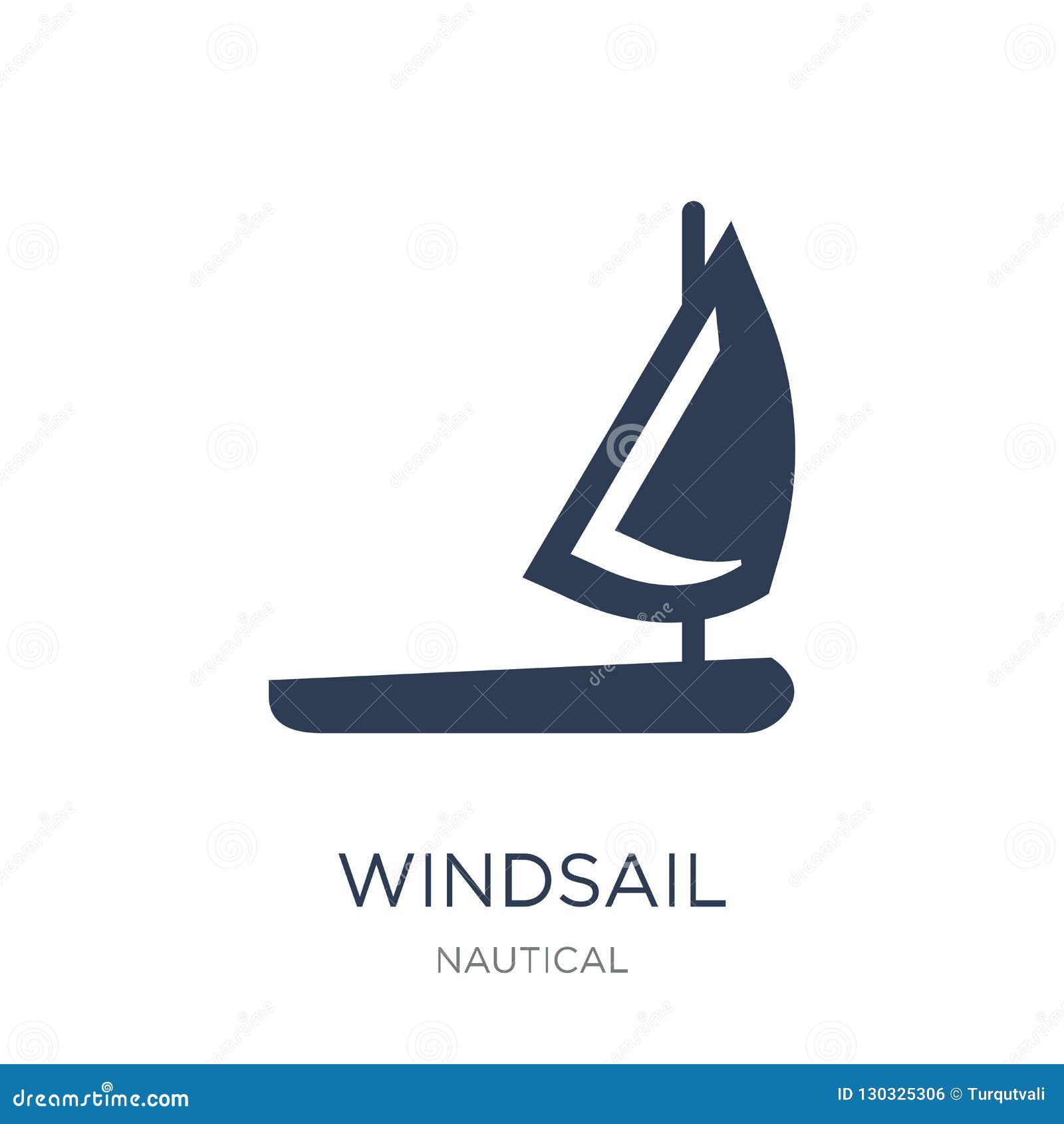 Windsail Icon. Trendy Windsail Logo Concept On White Background Cartoon ...