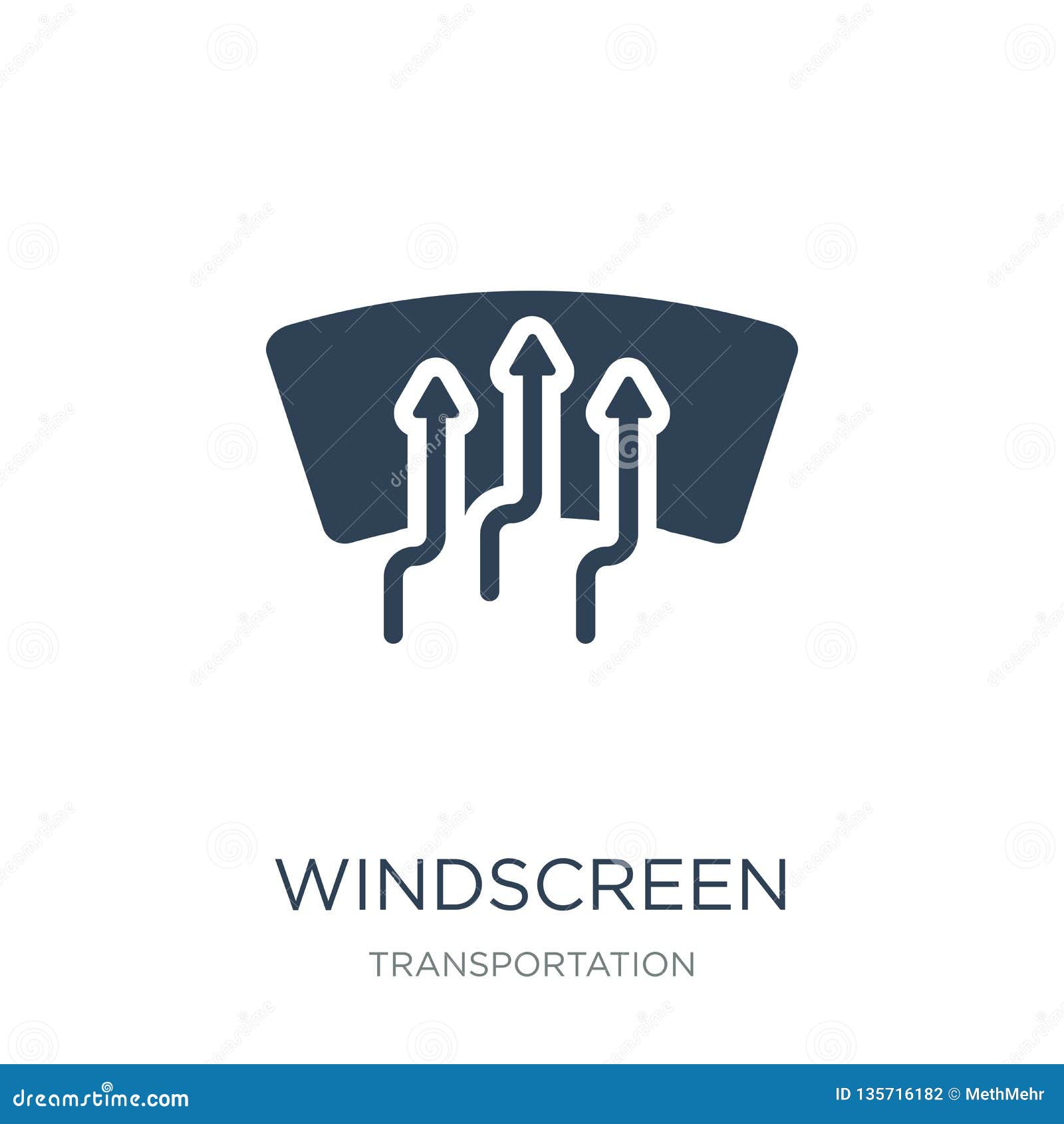 Windscreen Icon in Trendy Design Style. Windscreen Icon Isolated on ...