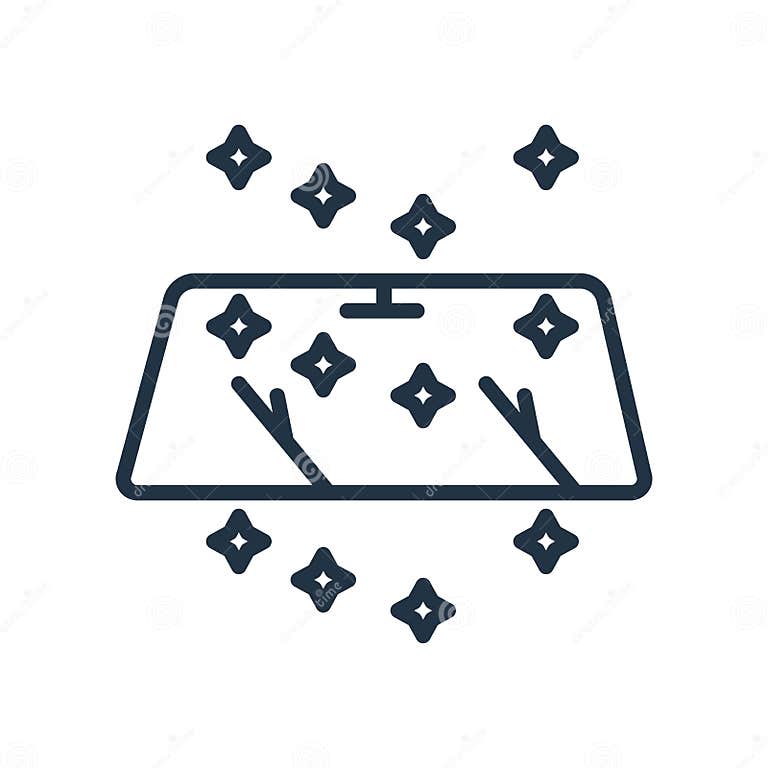 Windscreen Icon Vector Isolated on White Background, Windscreen Sign ...