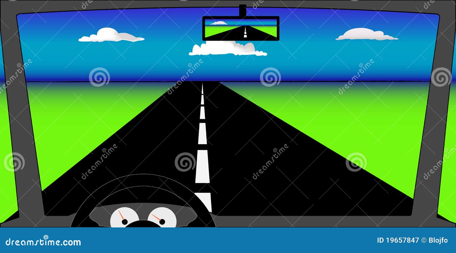 Windscreen summer stock vector. Illustration of journey - 19657847