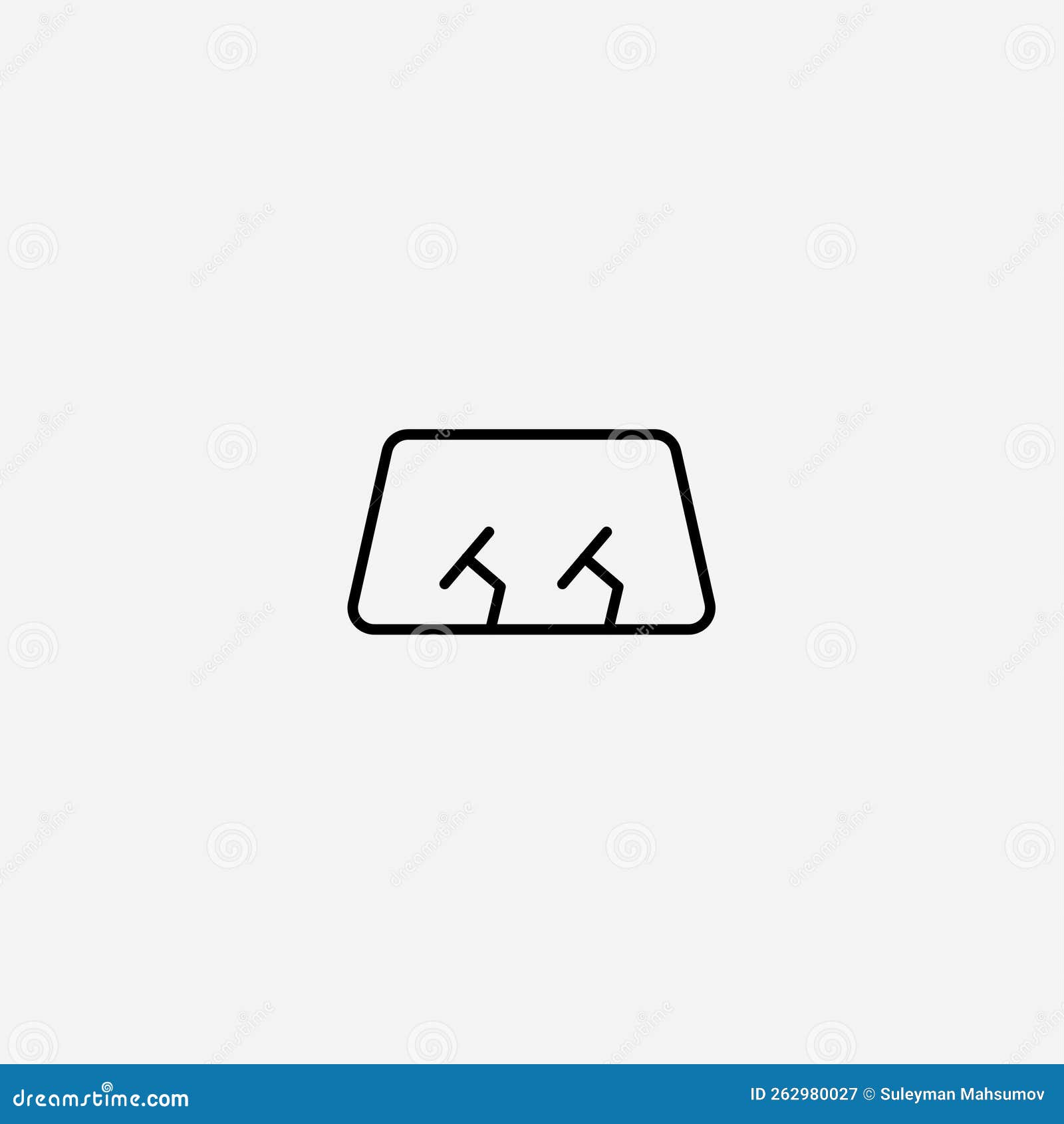 Windscreen Vector Icon Sign Symbol Stock Vector - Illustration of ...