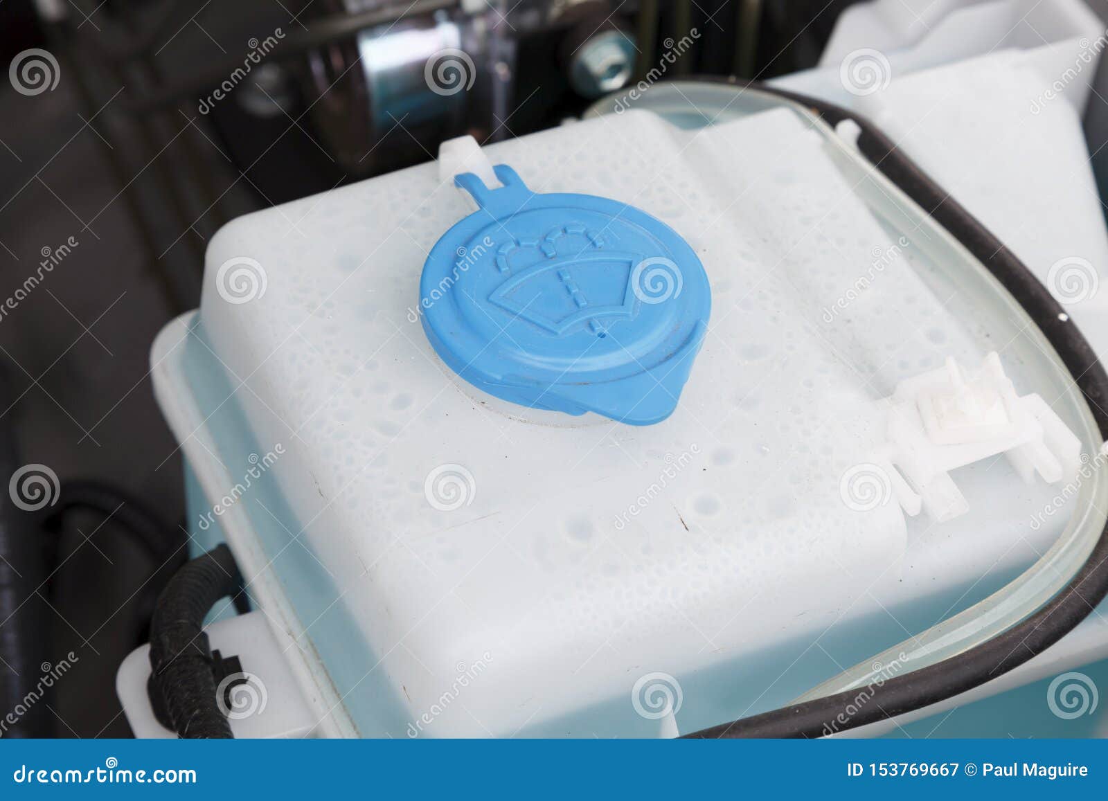 Windscreen Washer Fluid Container Stock Image - Image of inside, liquid ...
