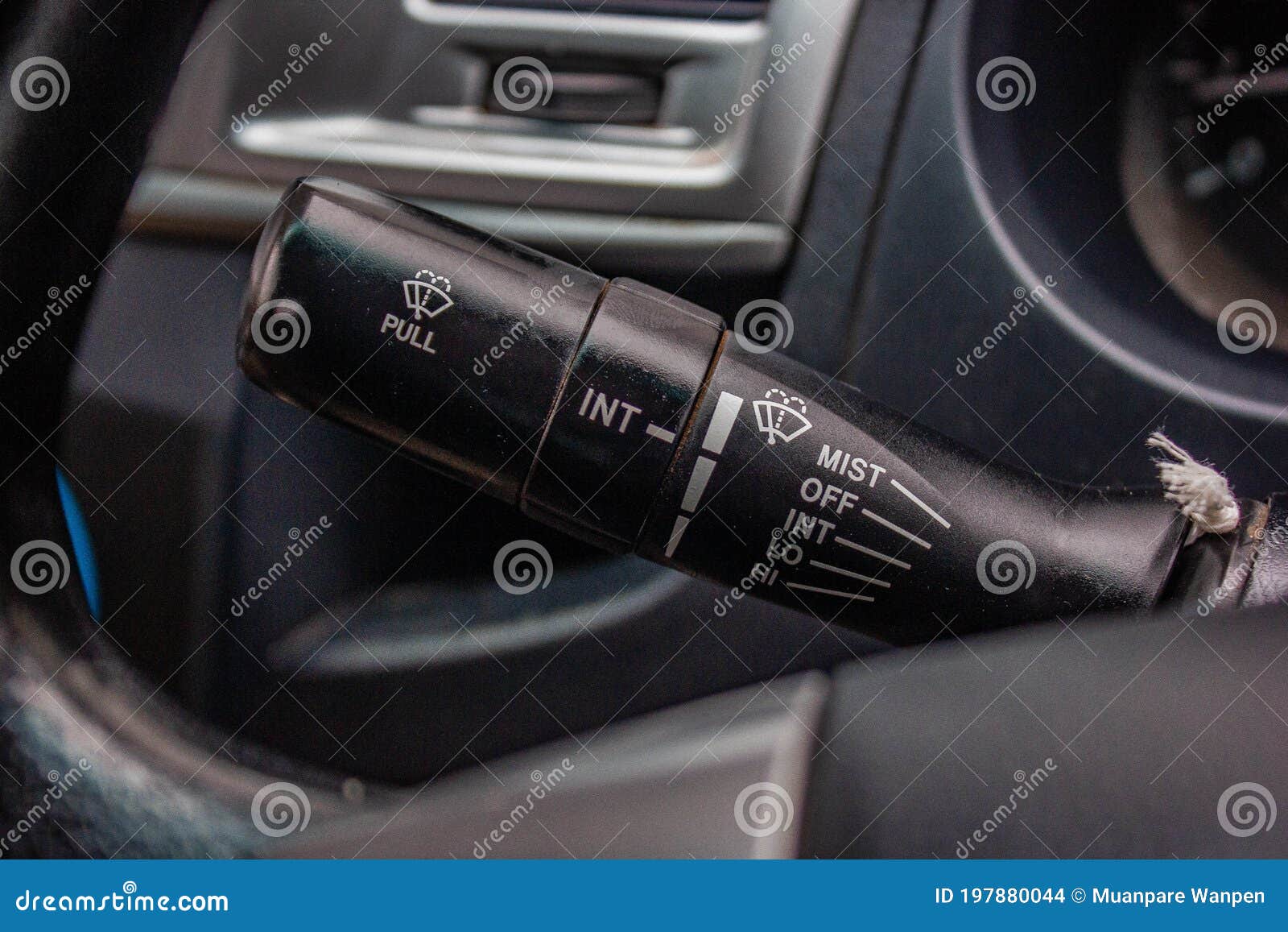 Windscreen Wiper Control Switch in Car. Wipers Control. Modern Car ...