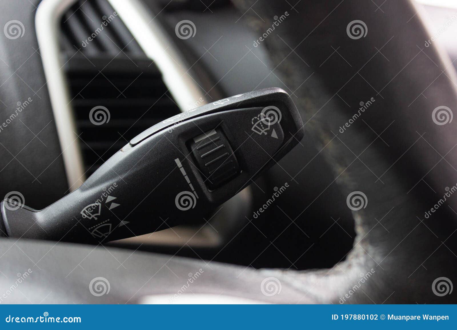 Windscreen Wiper Control Switch in Car. Wipers Control. Modern Car ...