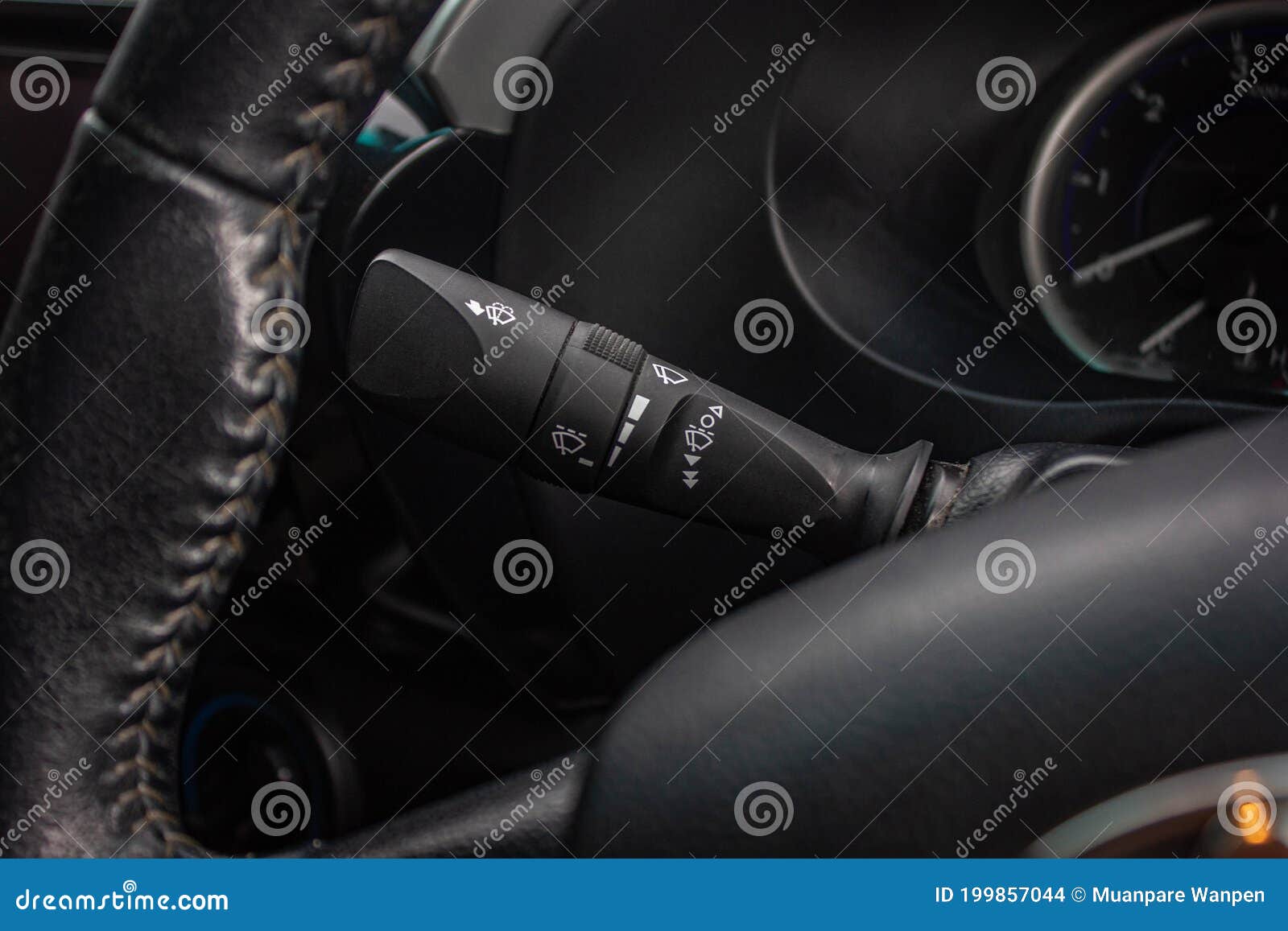 Windscreen Wiper Control Switch in Car. Wipers Control. Modern Car ...