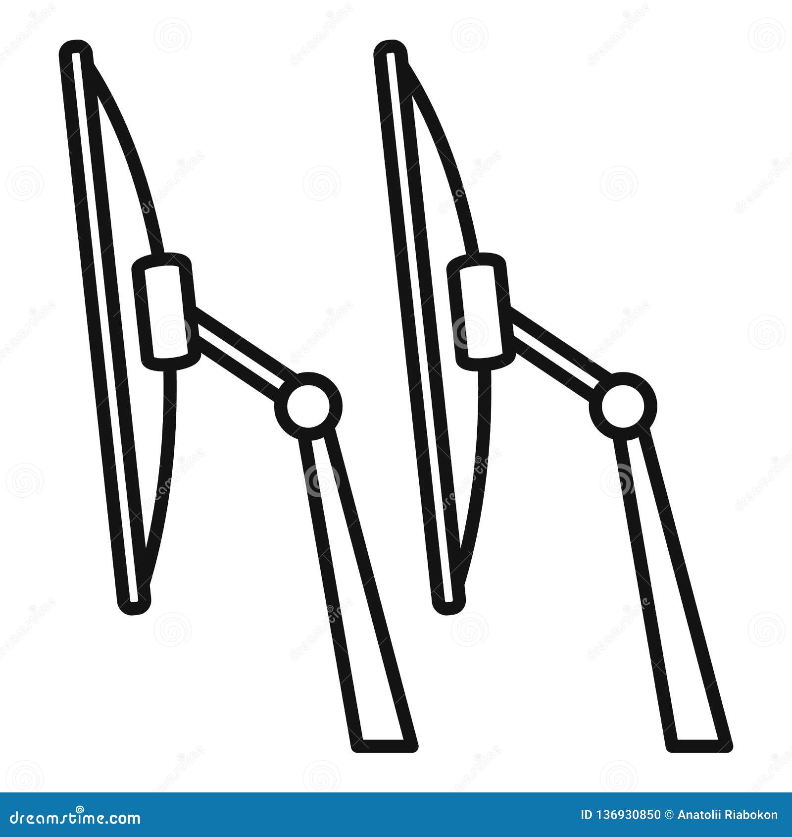 Windscreen Wiper Icon, Outline Style Stock Vector - Illustration of ...