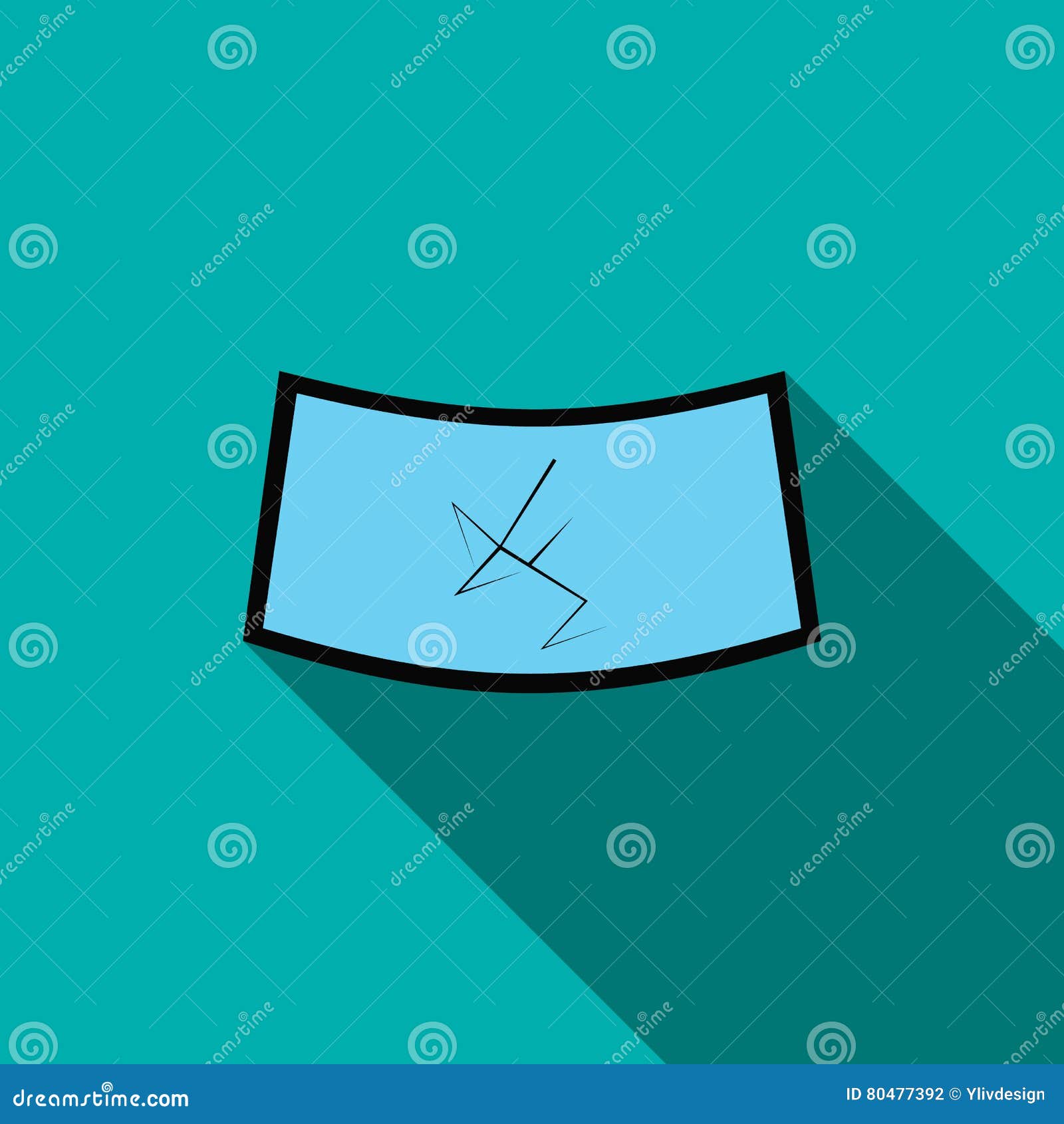 Crack Icon Set. Broken Illustration Symbol. Sign Fissure Vector ...