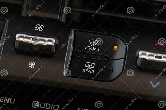Windshield defrost button. stock photo. Image of control - 267549418
