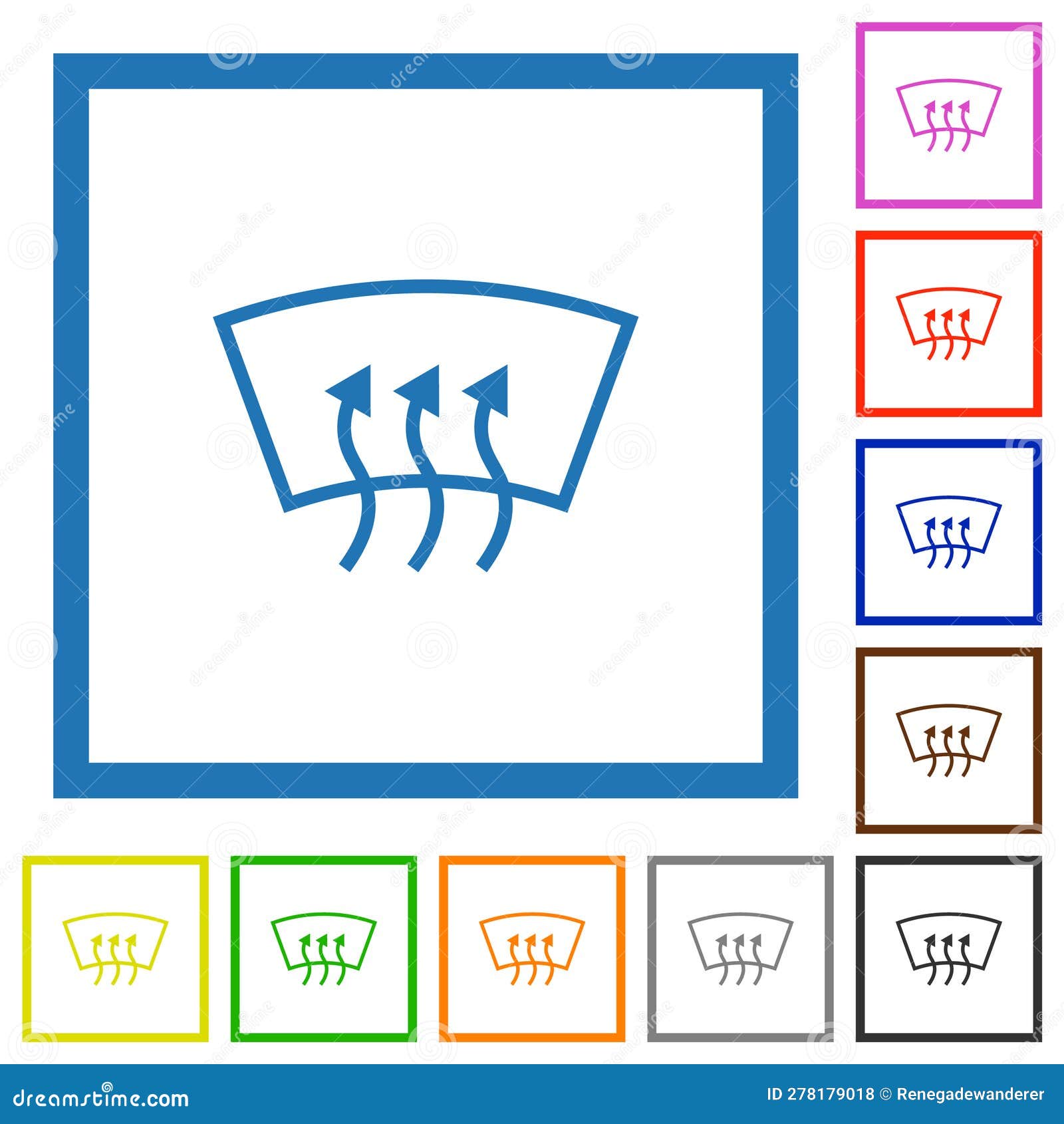 Windshield Defrost Icon Vector. Trendy Flat Windshield Defrost Icon ...