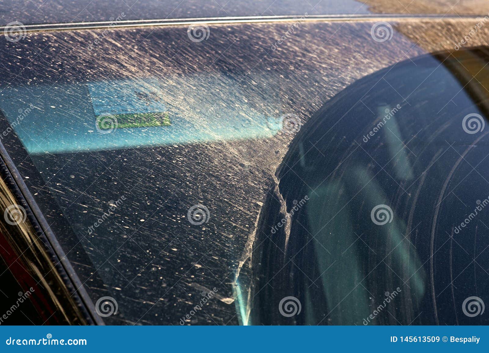 The Windshield Dirty Car Splashed. Stock Image - Image of drop ...