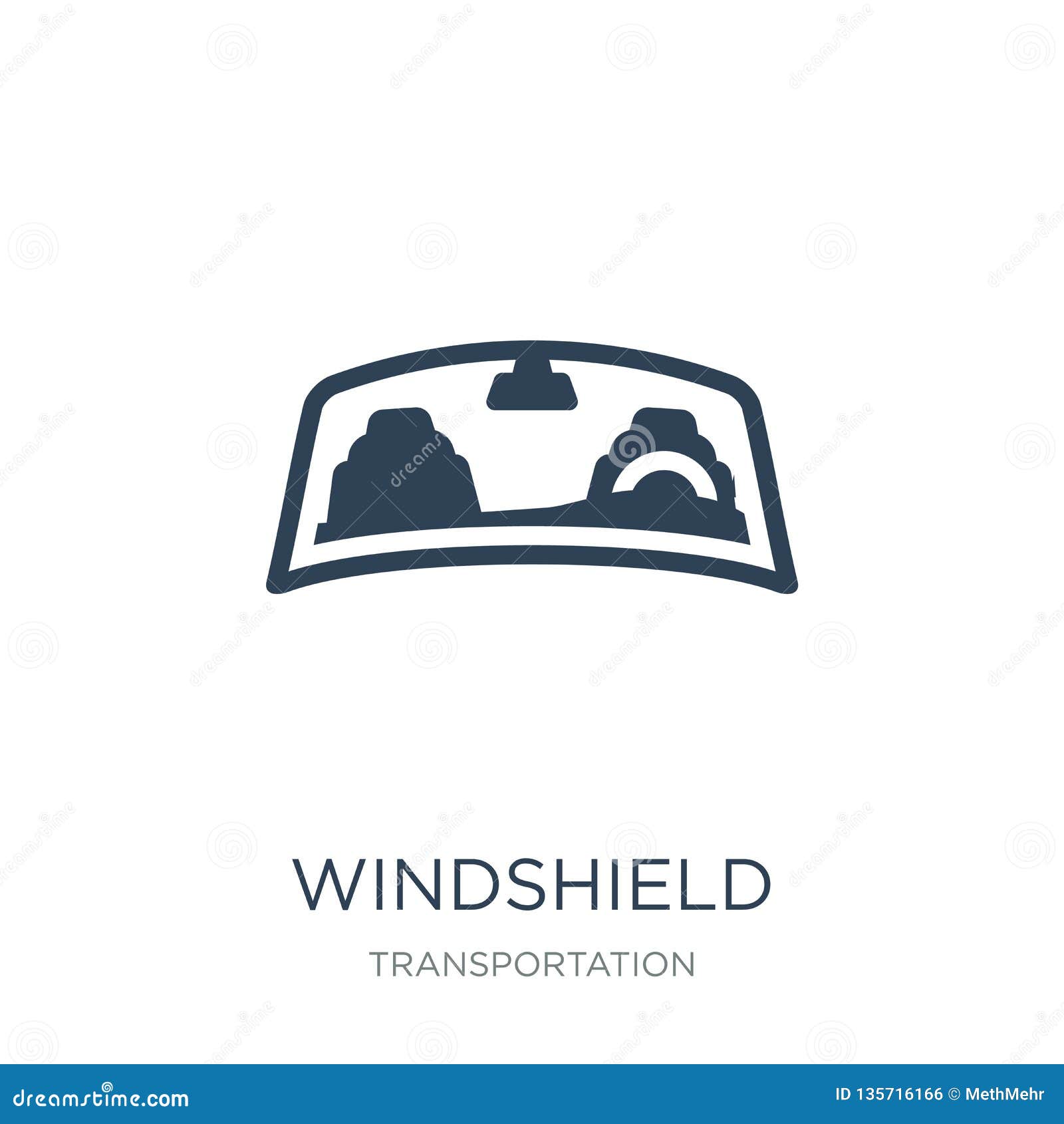 Windshield Icon in Trendy Design Style. Windshield Icon Isolated on ...