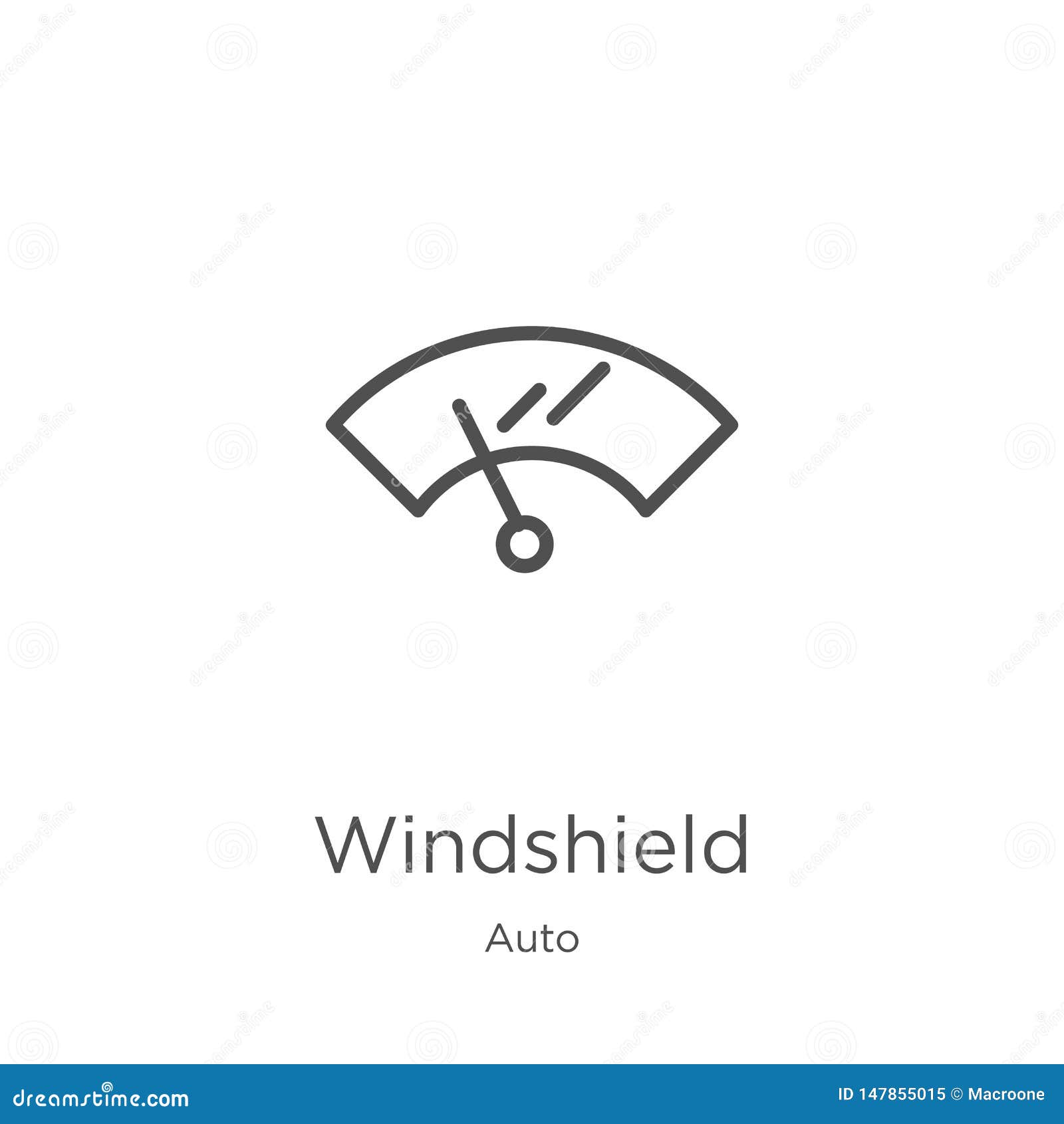 Windshield Icon Vector From Car Repair Collection. Thin Line Windshield ...